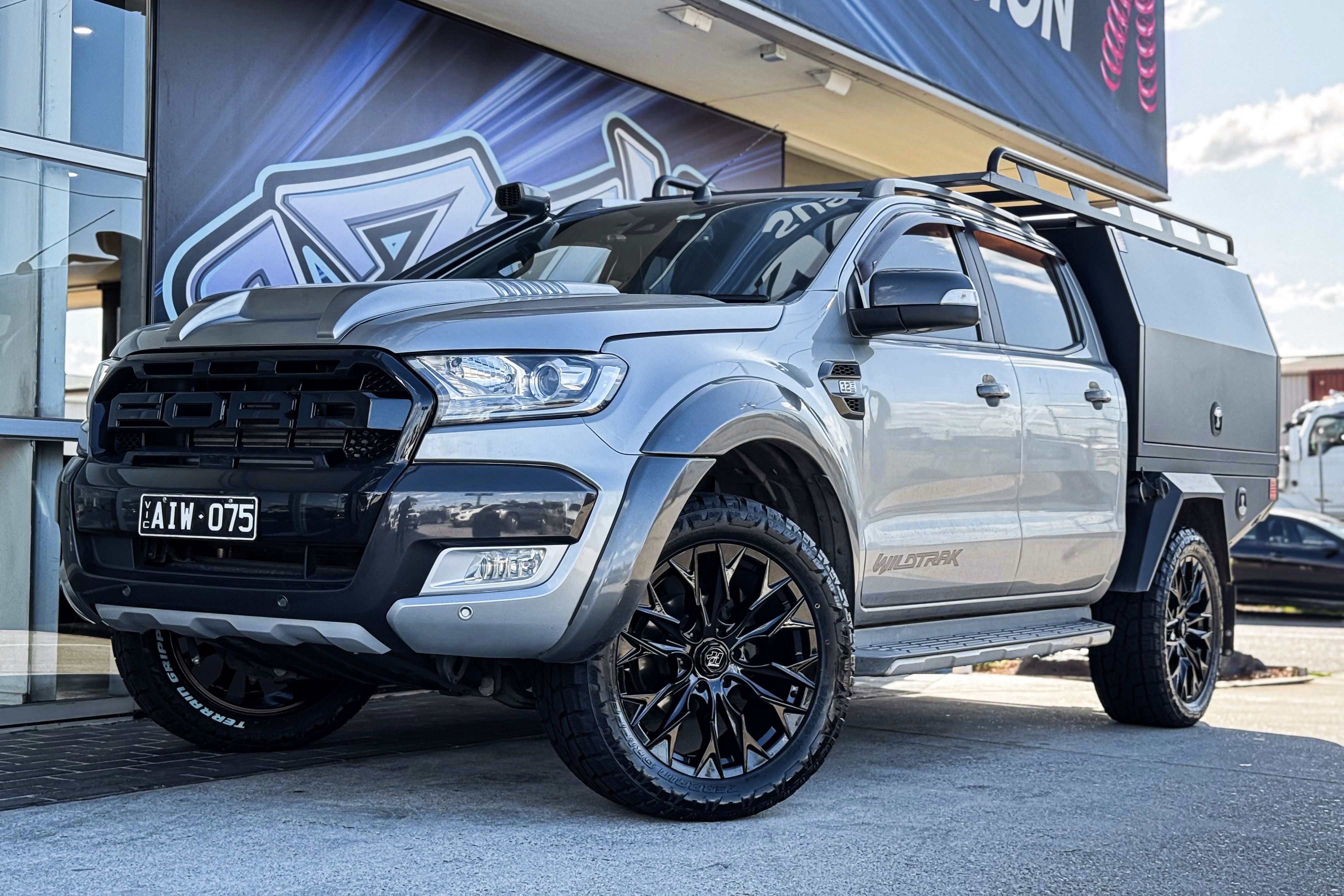 ford ranger hussla phantom gloss black wheel #20758