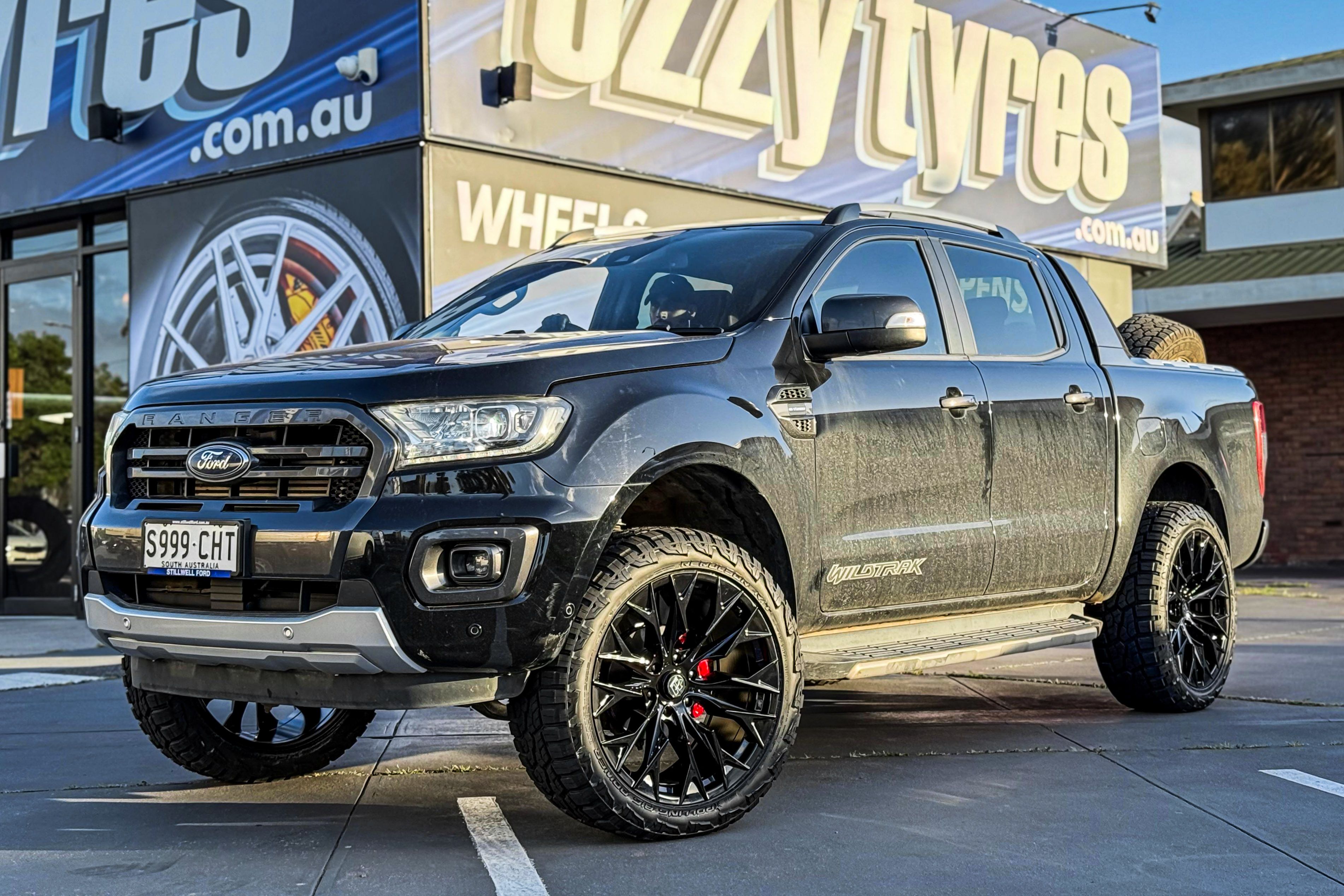 ford ranger hussla phantom gloss black wheel #20774