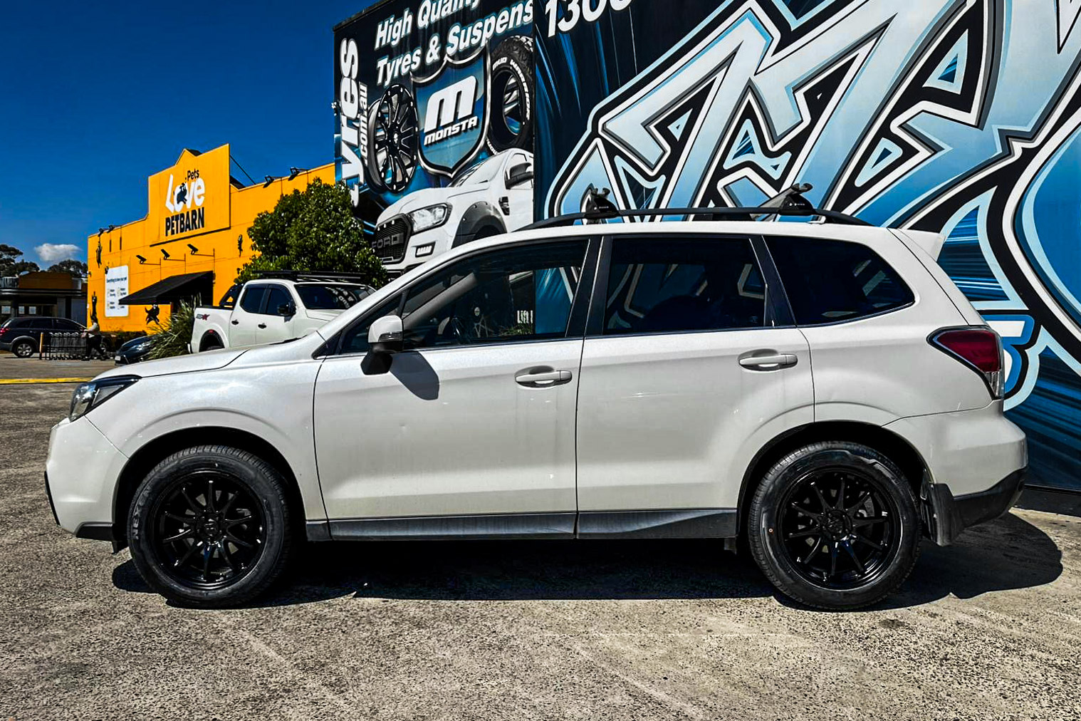 subaru forester hussla jdm matte black wheel #20775
