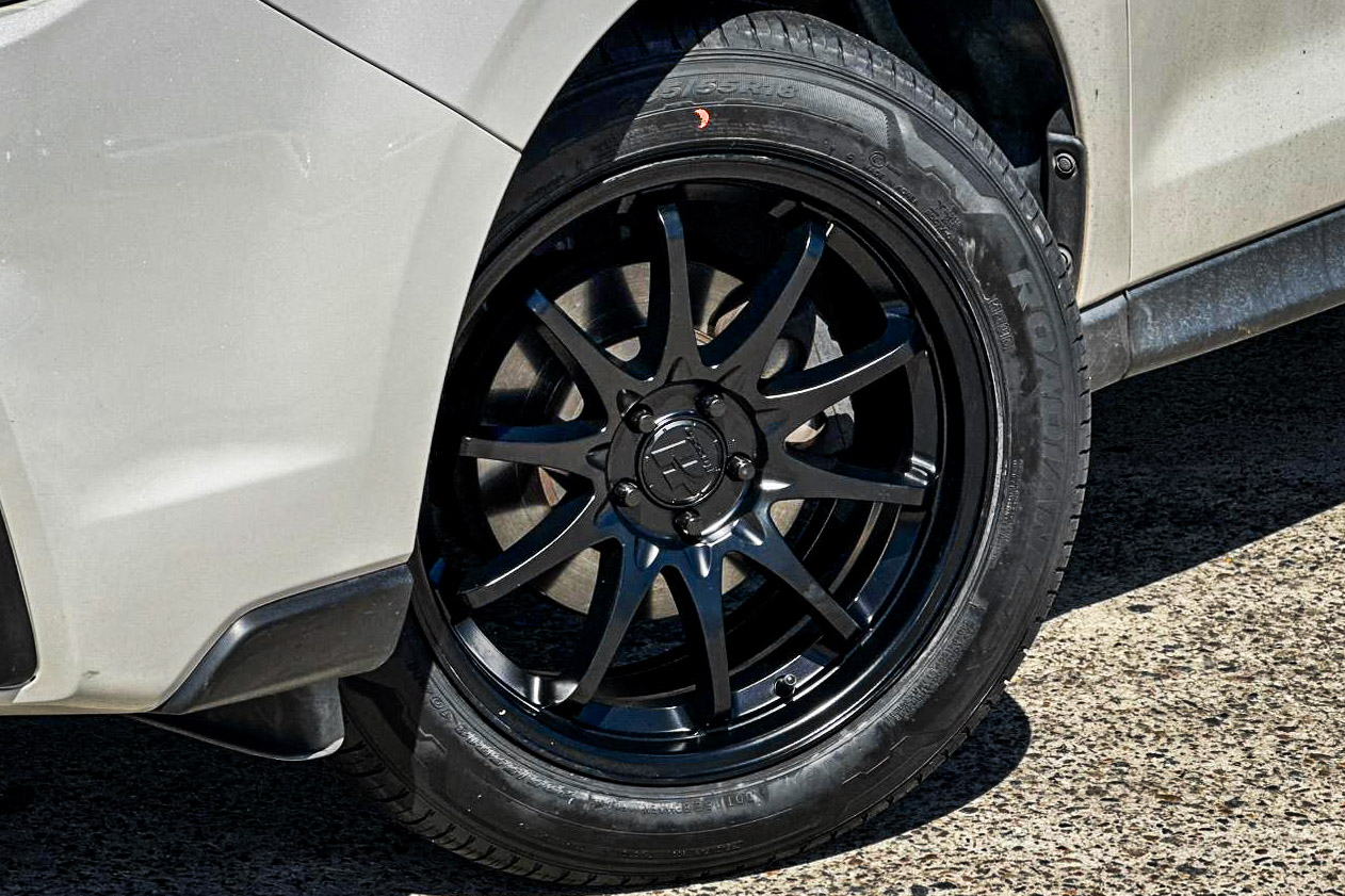 subaru forester hussla jdm matte black wheel #20775