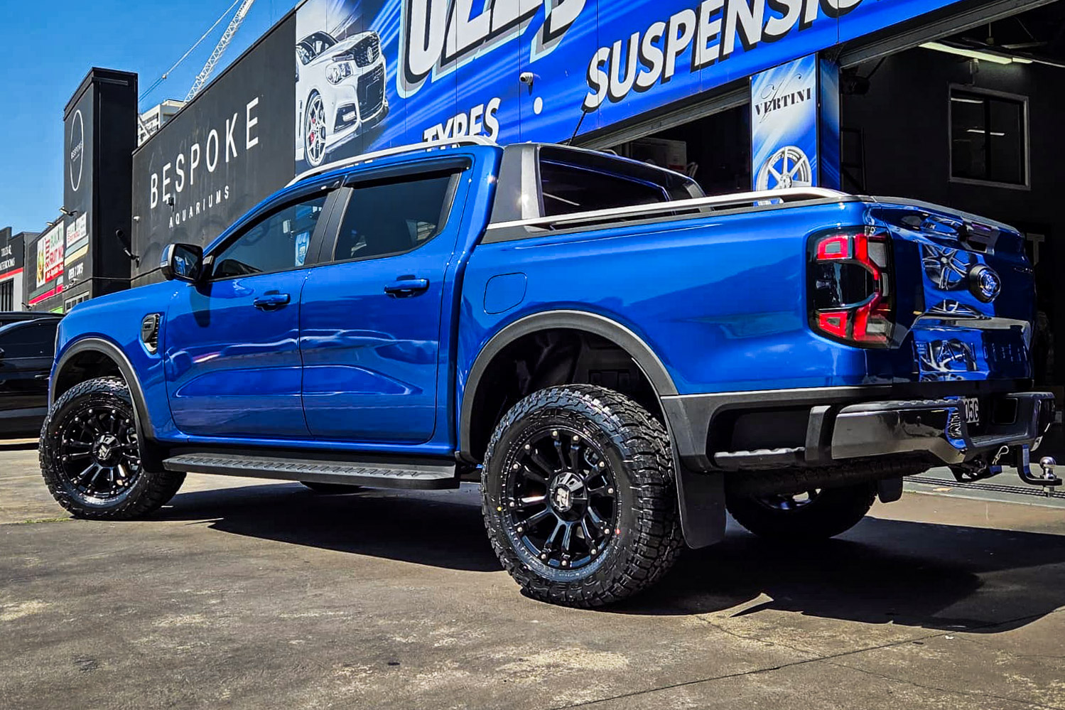 ford ranger hussla ambush matte black wheel #20786