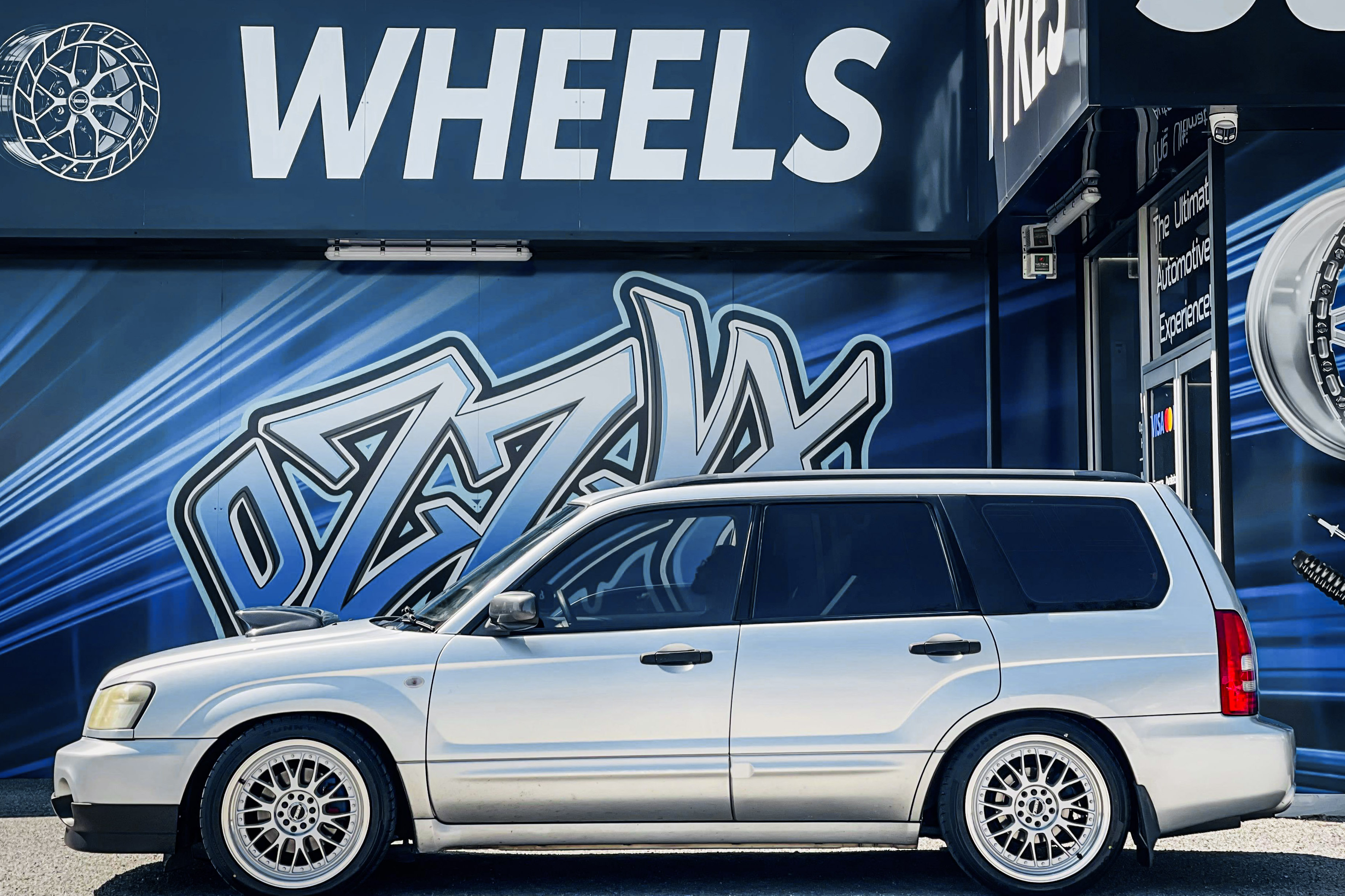 subaru forester hussla 021 silver machined lip wheel #20893