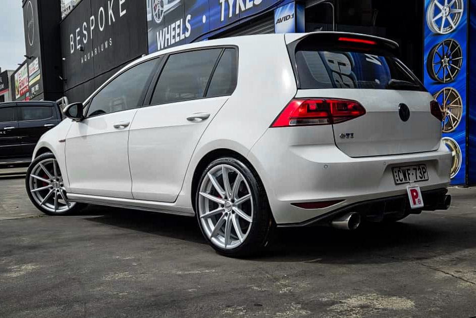 volkswagen golf hussla moz bright silver wheel #20895