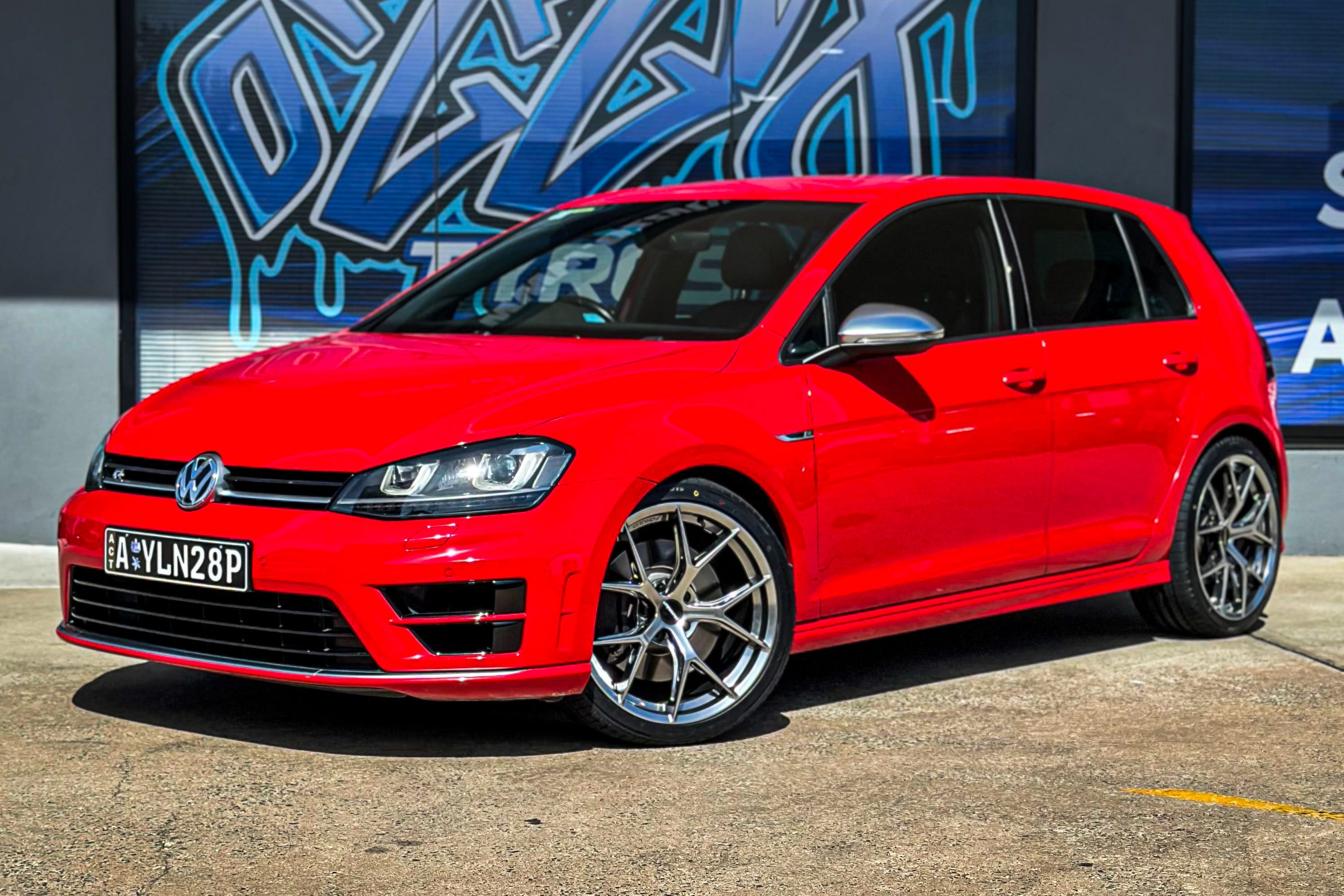 volkswagen golf hussla forged b6 diamond black wheel #20906
