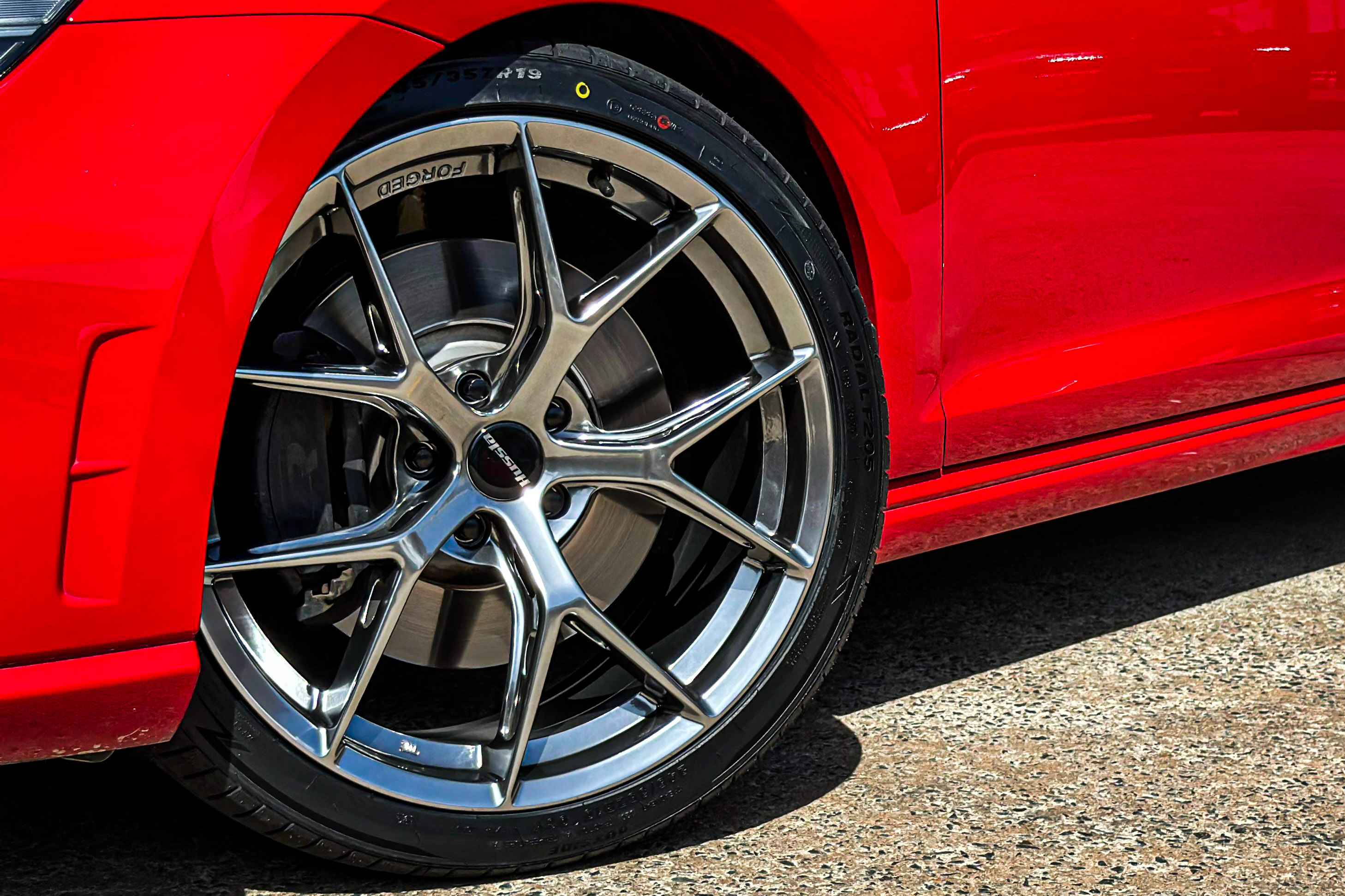 volkswagen golf hussla forged b6 diamond black wheel #20906