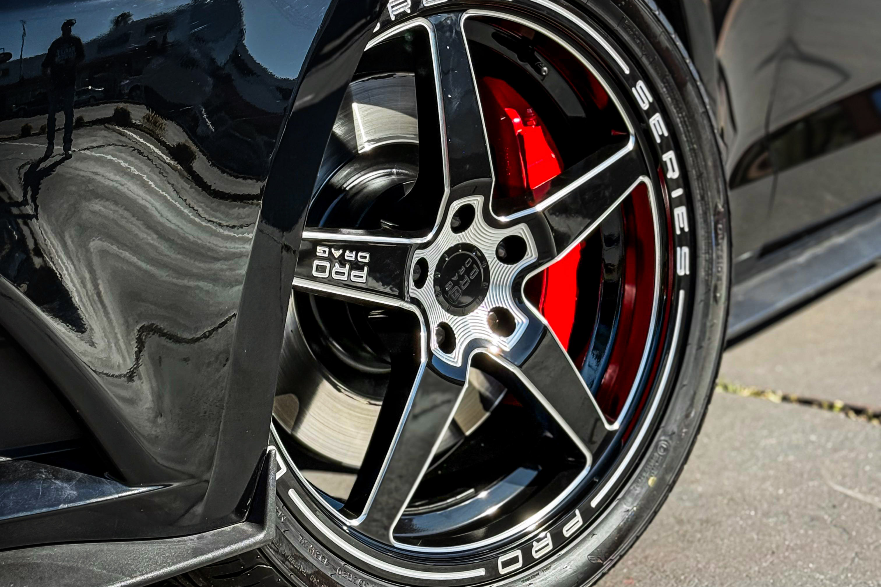 ford mustang pro drag pd1 black lip wheel #20956