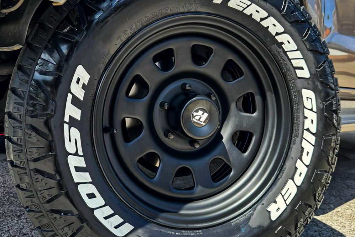 toyota hilux revolution steel wheel matte black wheel #21100