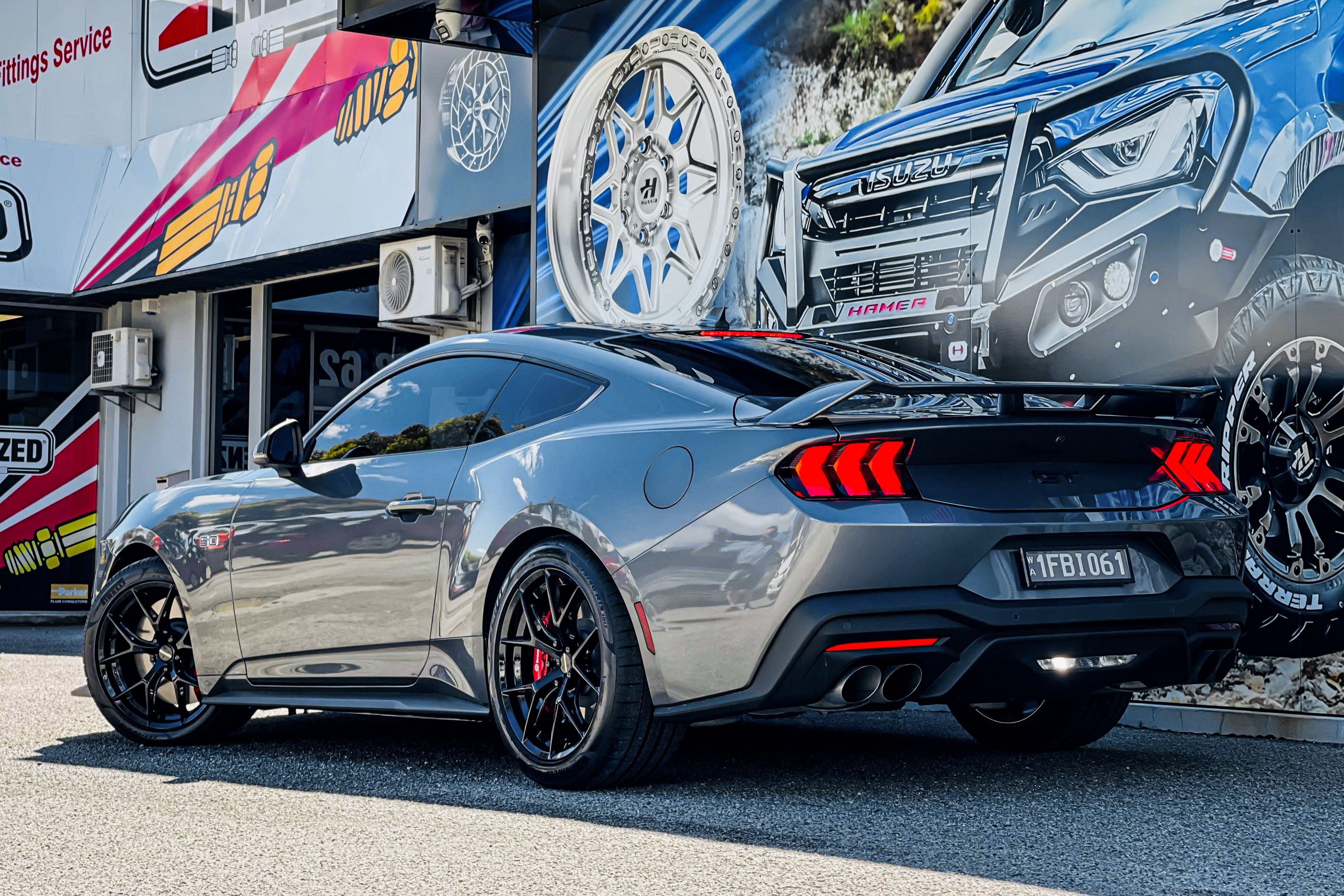 ford mustang hussla forged b6 gloss black wheel #21226