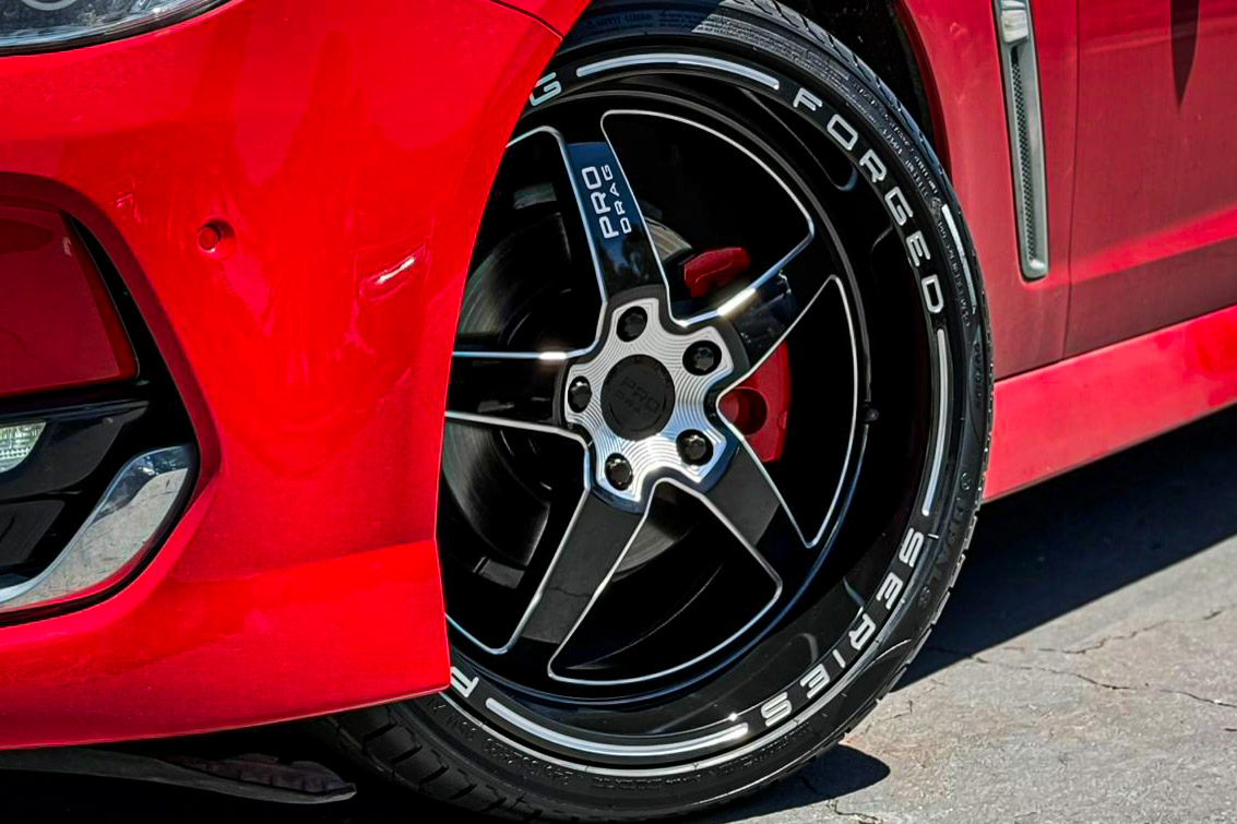 holden commodore pro drag pd1 black lip wheel #21386