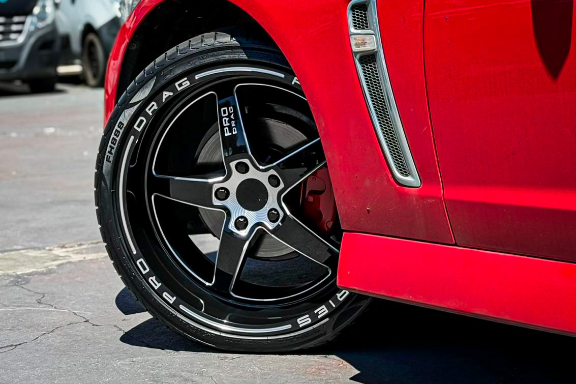 holden commodore pro drag pd1 black lip wheel #21386