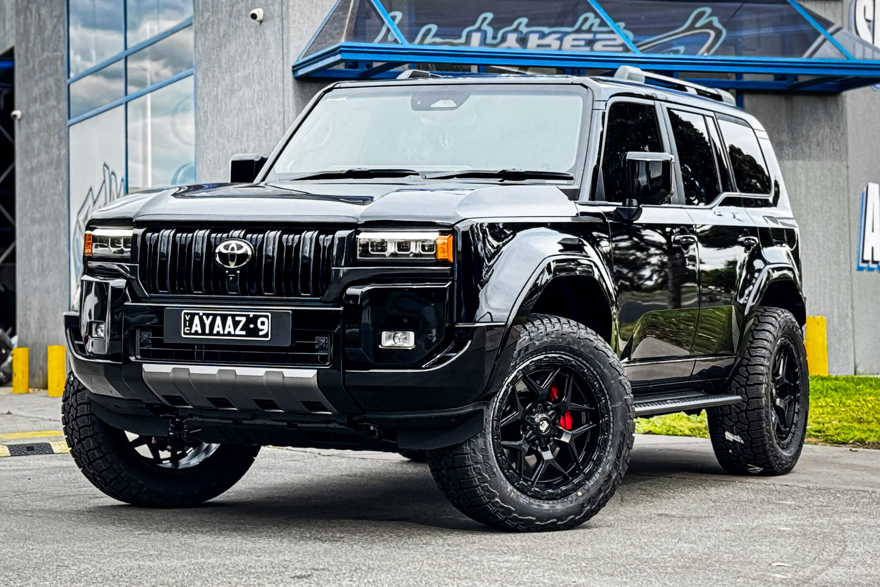 toyota land cruiser hussla ghost gloss black wheel #21467