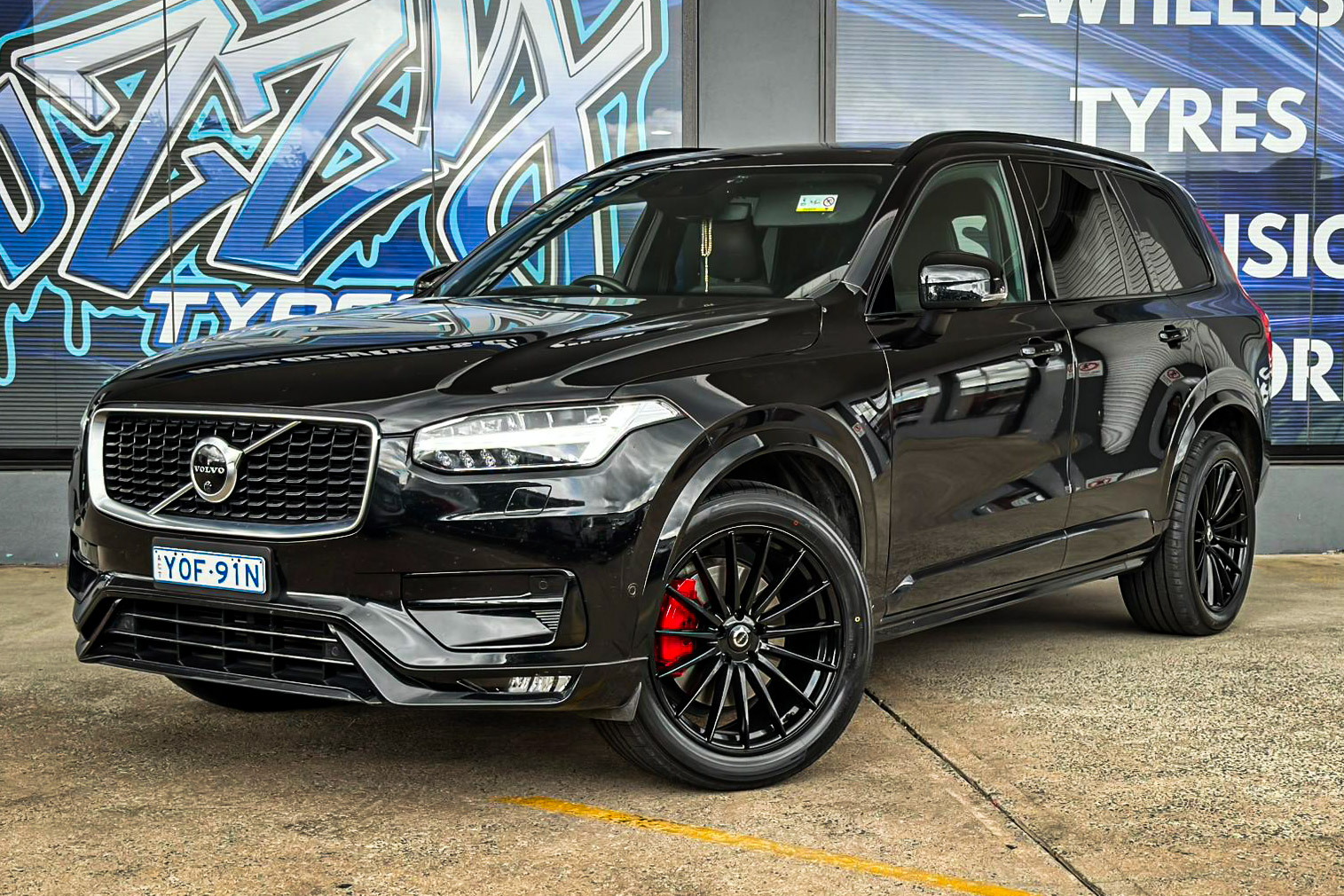 volvo xc90 hussla berlin gloss black wheel #21507