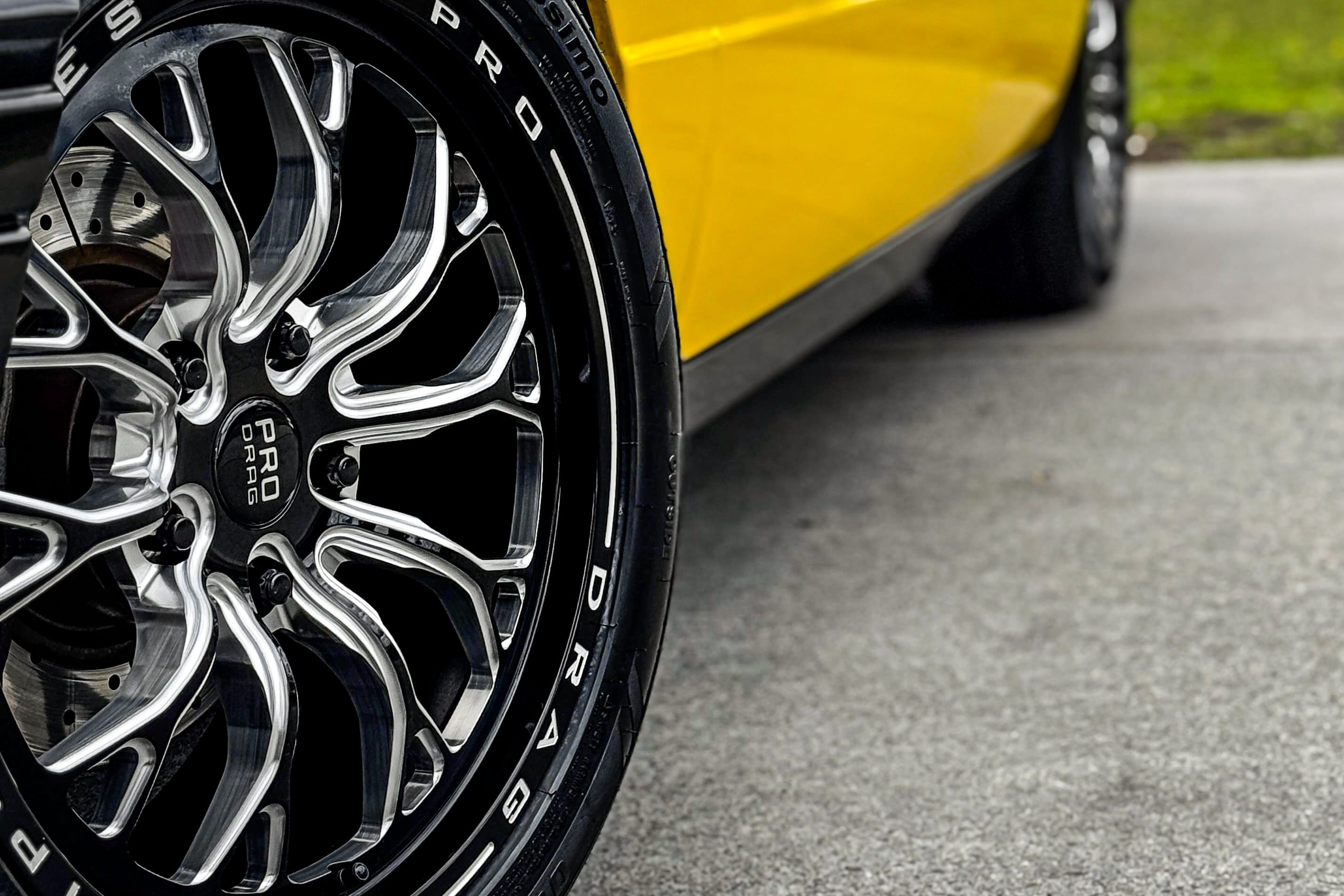 holden commodore pro drag comp series gloss black brushed milled wheel ...