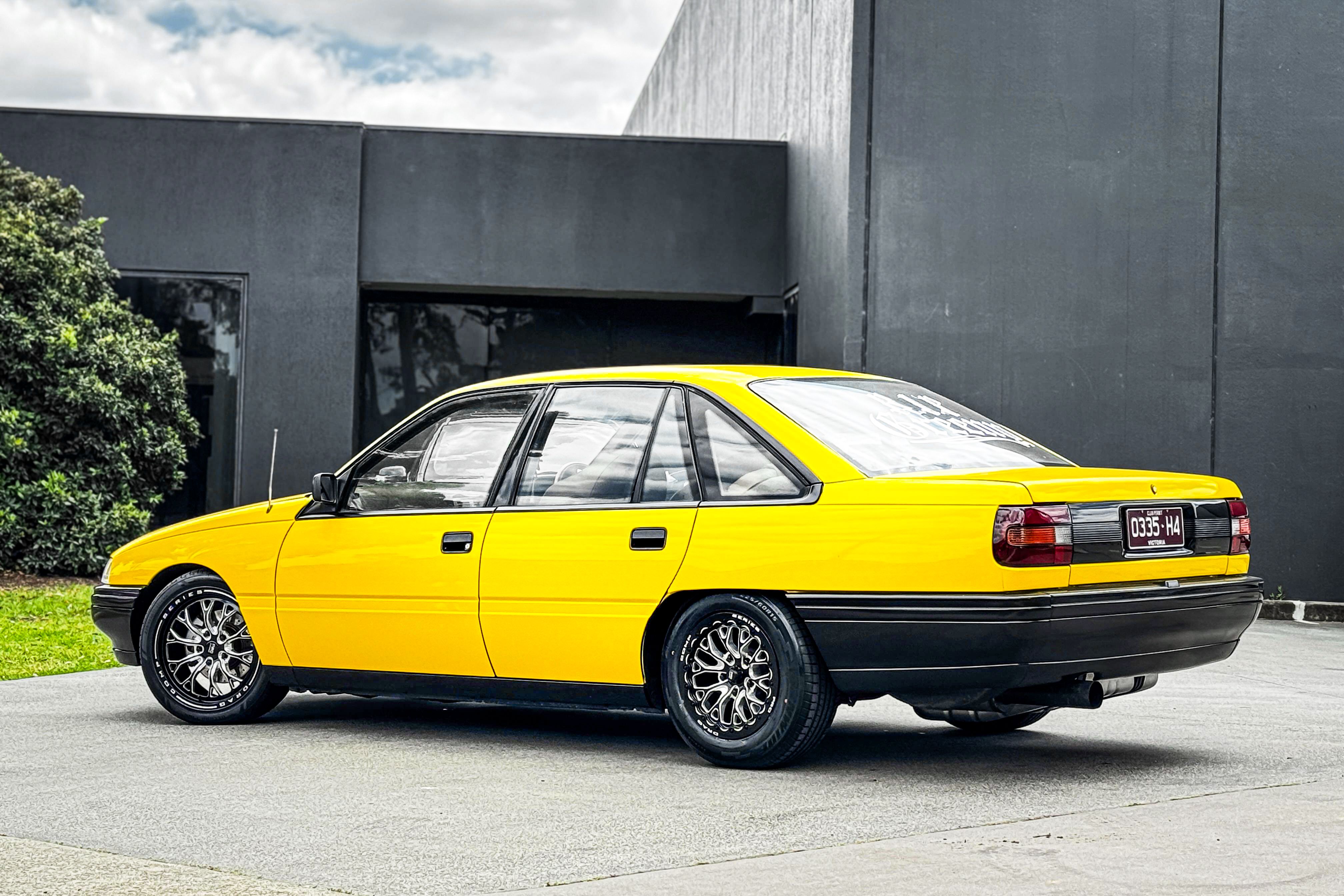 holden commodore pro drag comp series gloss black brushed milled wheel ...