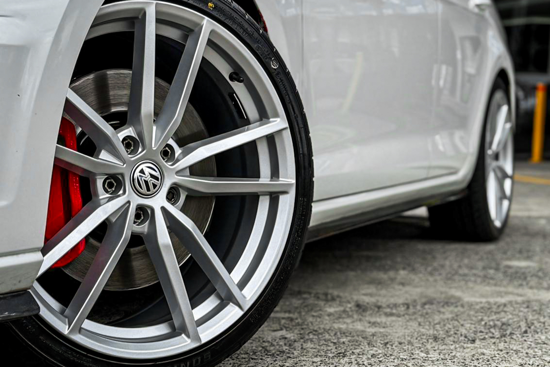 volkswagen golf euro spec replica wolf 991 silver wheel #21701