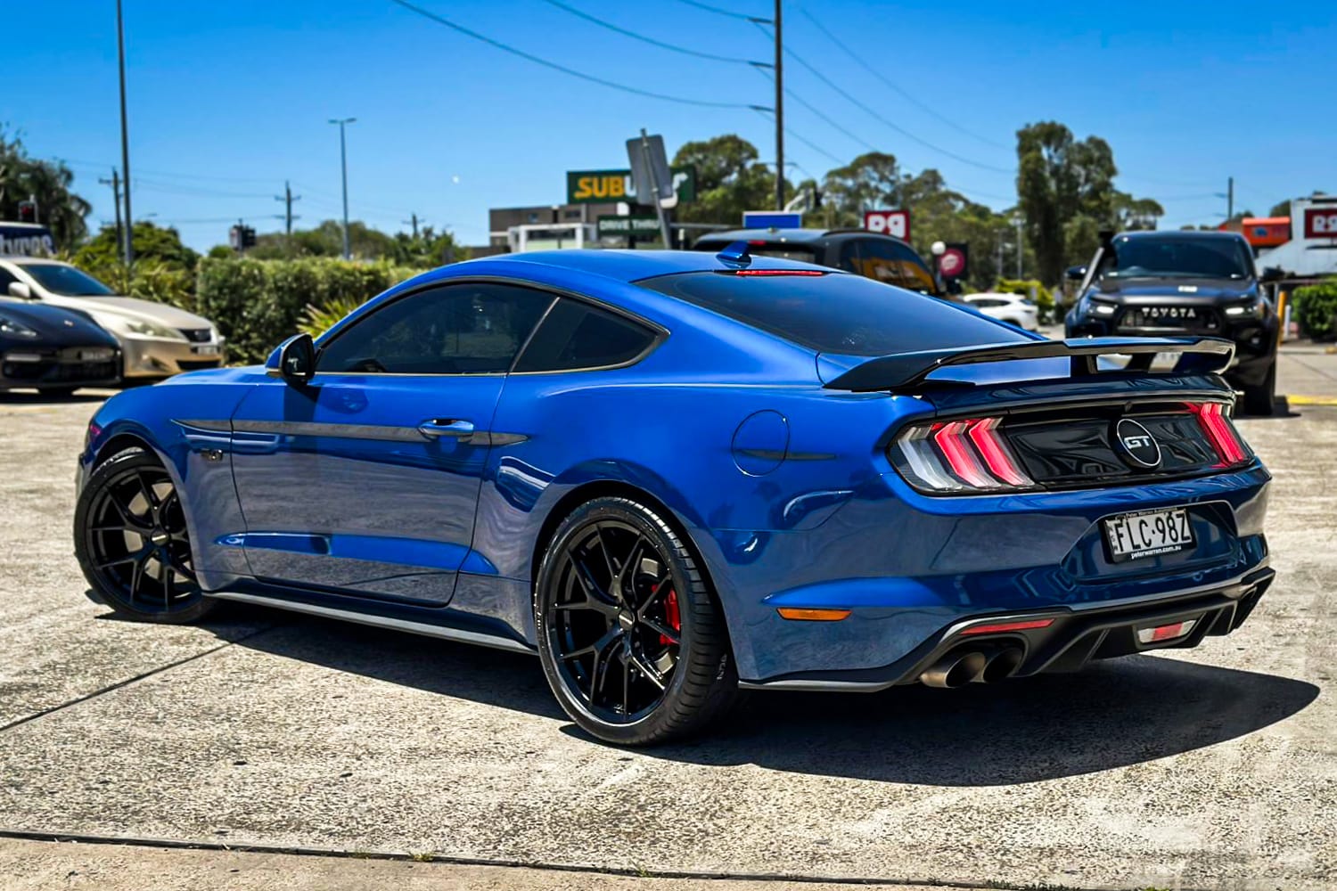 ford mustang hussla forged b6 gloss black wheel #21850