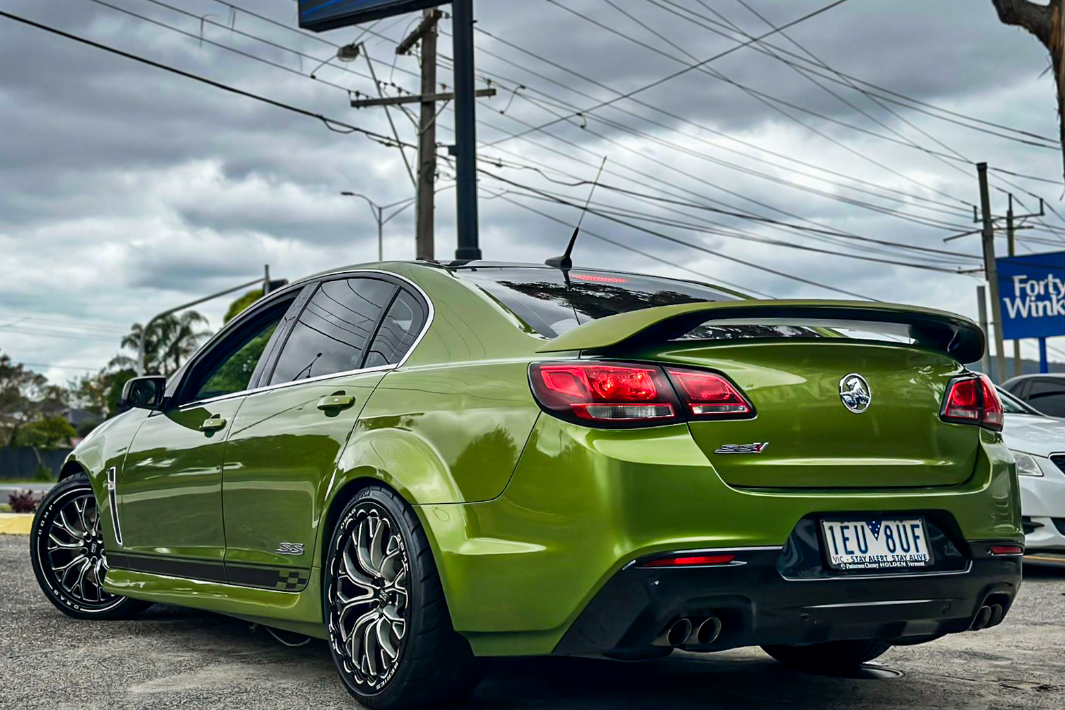 holden commodore pro drag comp series gloss black brushed milled wheel ...