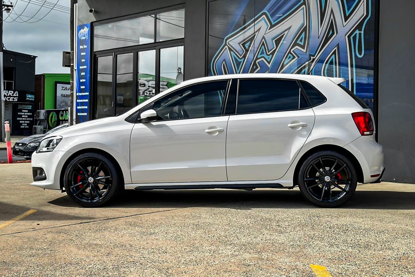 volkswagen polo euro spec replica wolf 991 gloss black wheel #22228