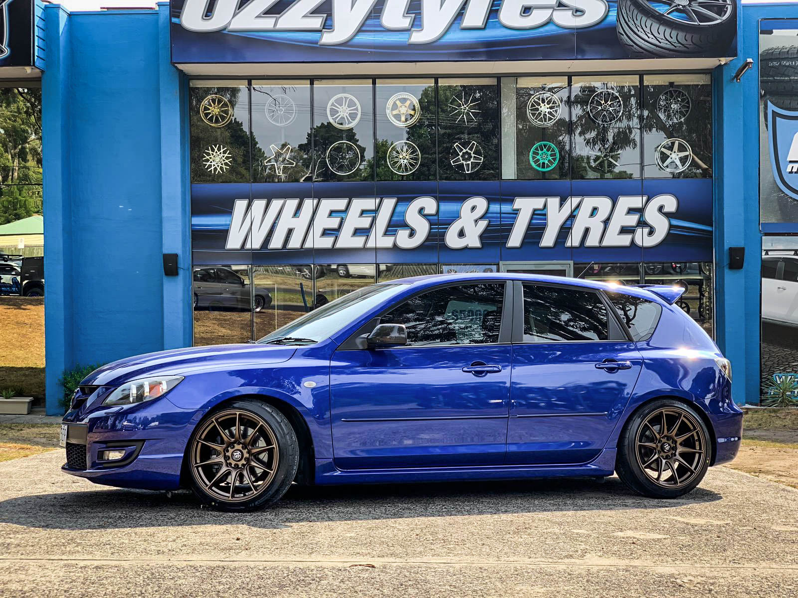 mazda 3 hussla 027 matte bronze wheel #244