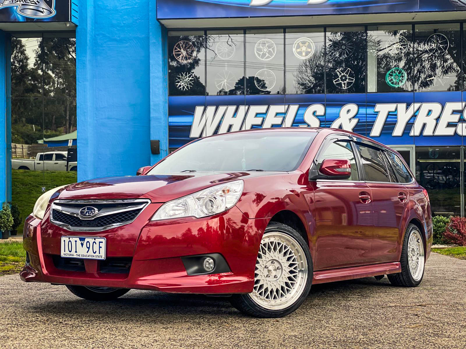 Subaru liberty avant garde m220 silver machined lip #2560