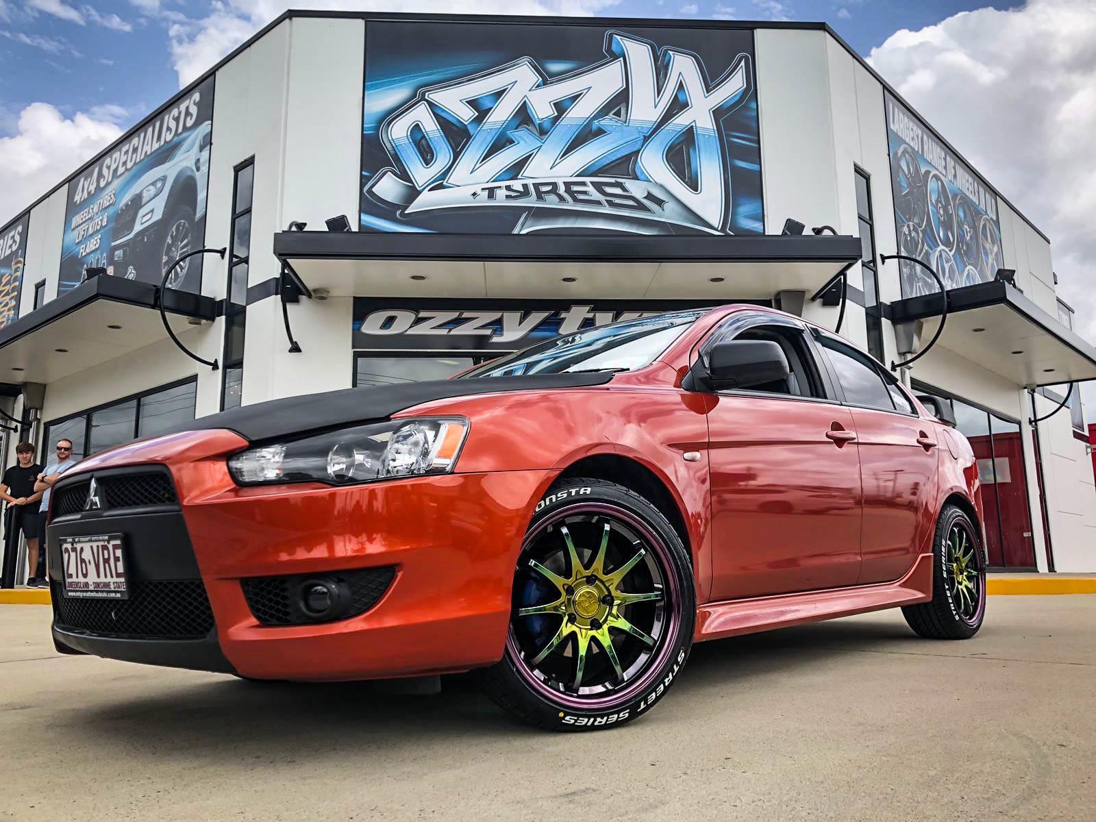 Mitsubishi lancer hussla jdm burnt titanium #262