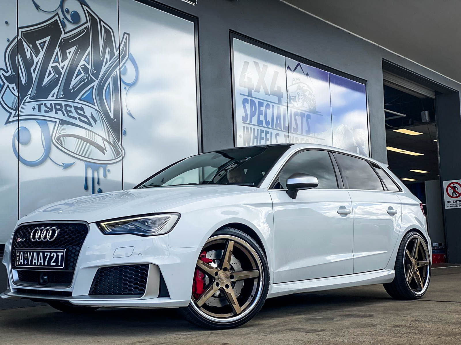 Audi rs3 vertini rf1.7 brushed bronze chrome lip #2704