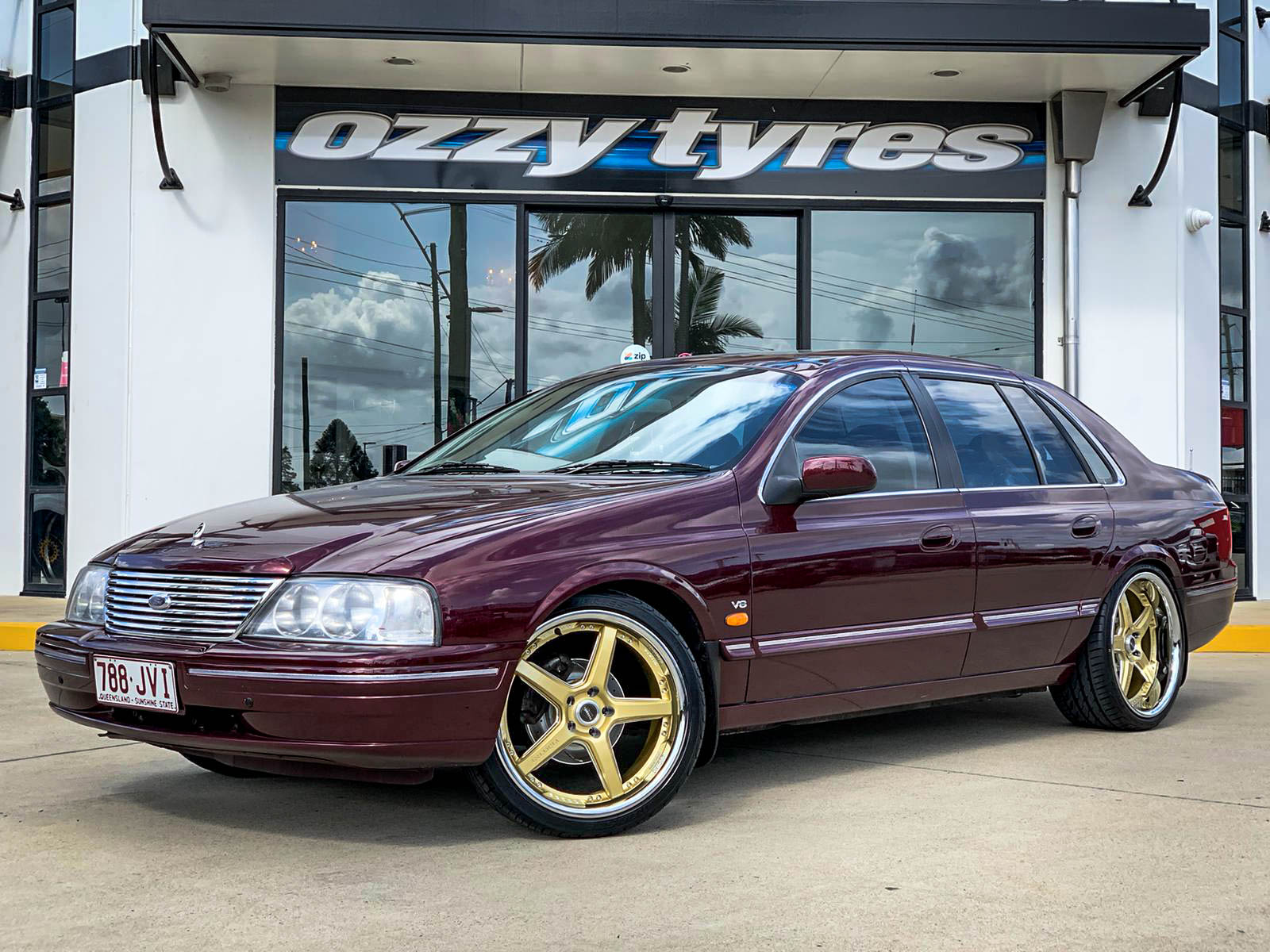 Ford fairlane vertini drift gold chrome lip #2751