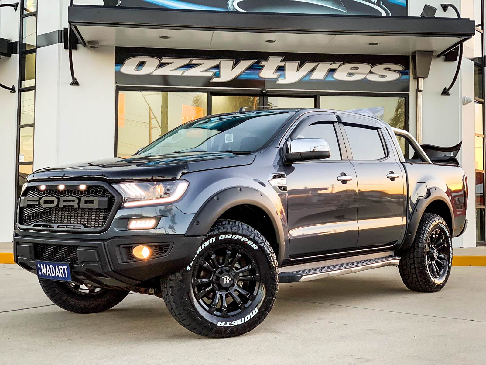 Ford ranger hussla ambush matte black #2804