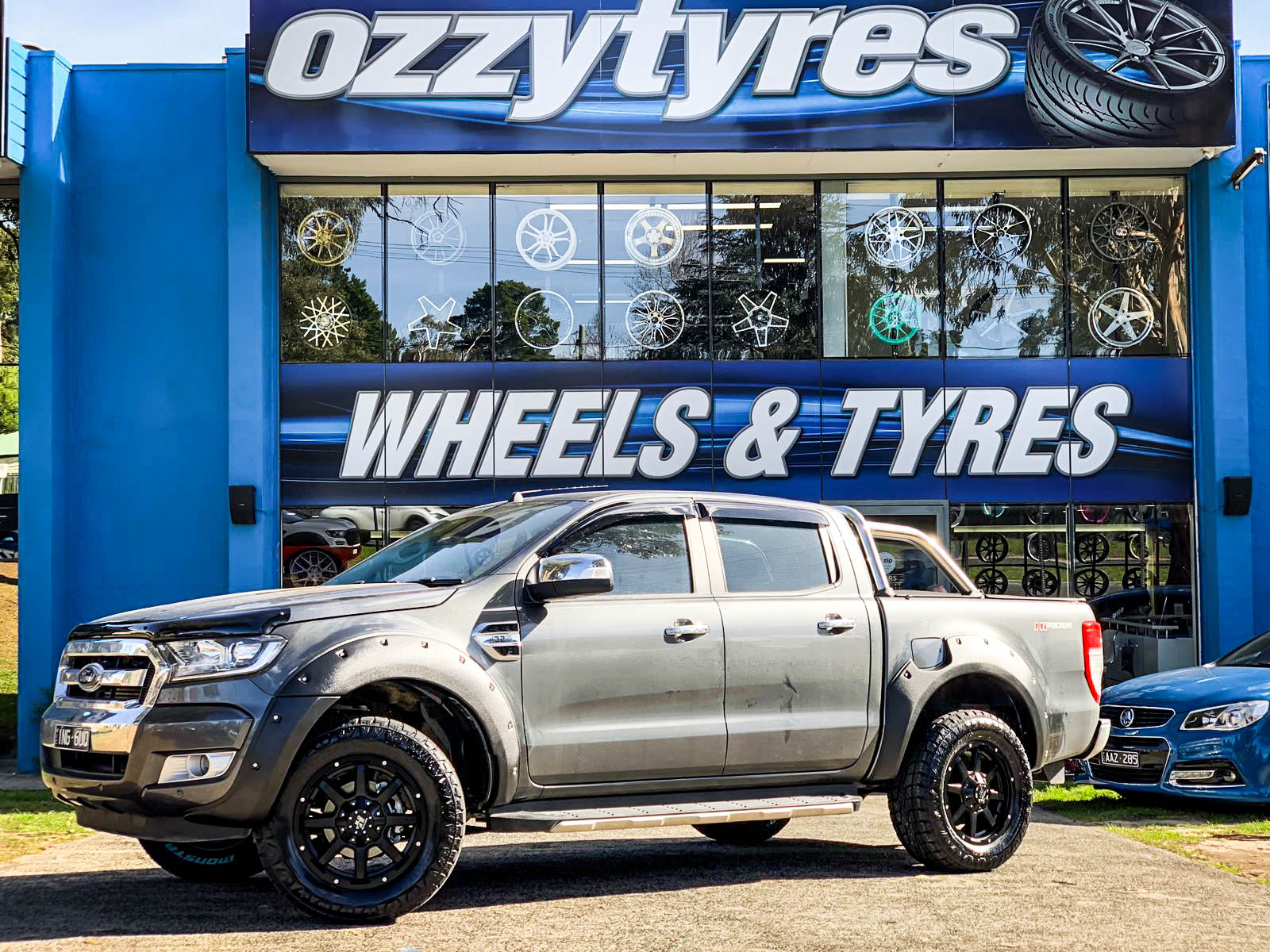 FORD RANGER HUSSLA STEALTH MATTE BLACK #2828