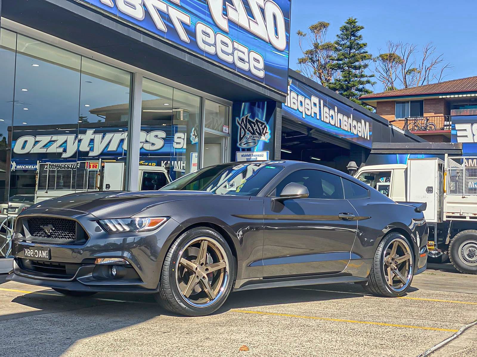ford mustang vertini rf1.7 brushed bronze chrome lip wheel #3066