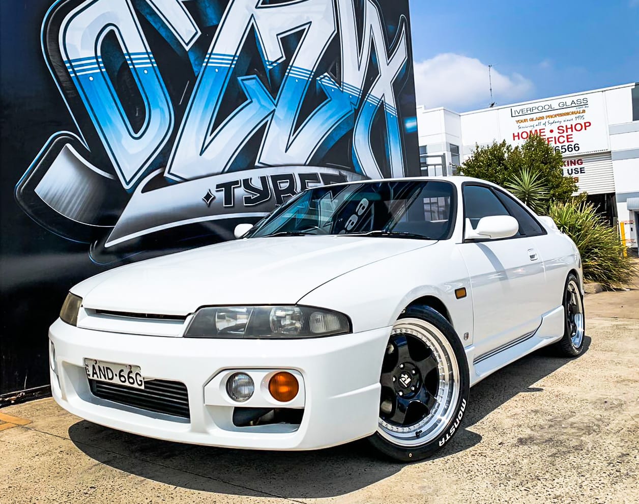 NISSAN SKYLINE HUSSLA ZEN GLOSS BLACK CHROME RIVETS MACHINED LIP #3263