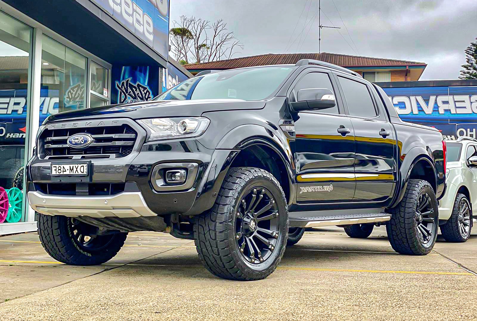 FORD RANGER HUSSLA AMBUSH MATTE BLACK Wheel #3364
