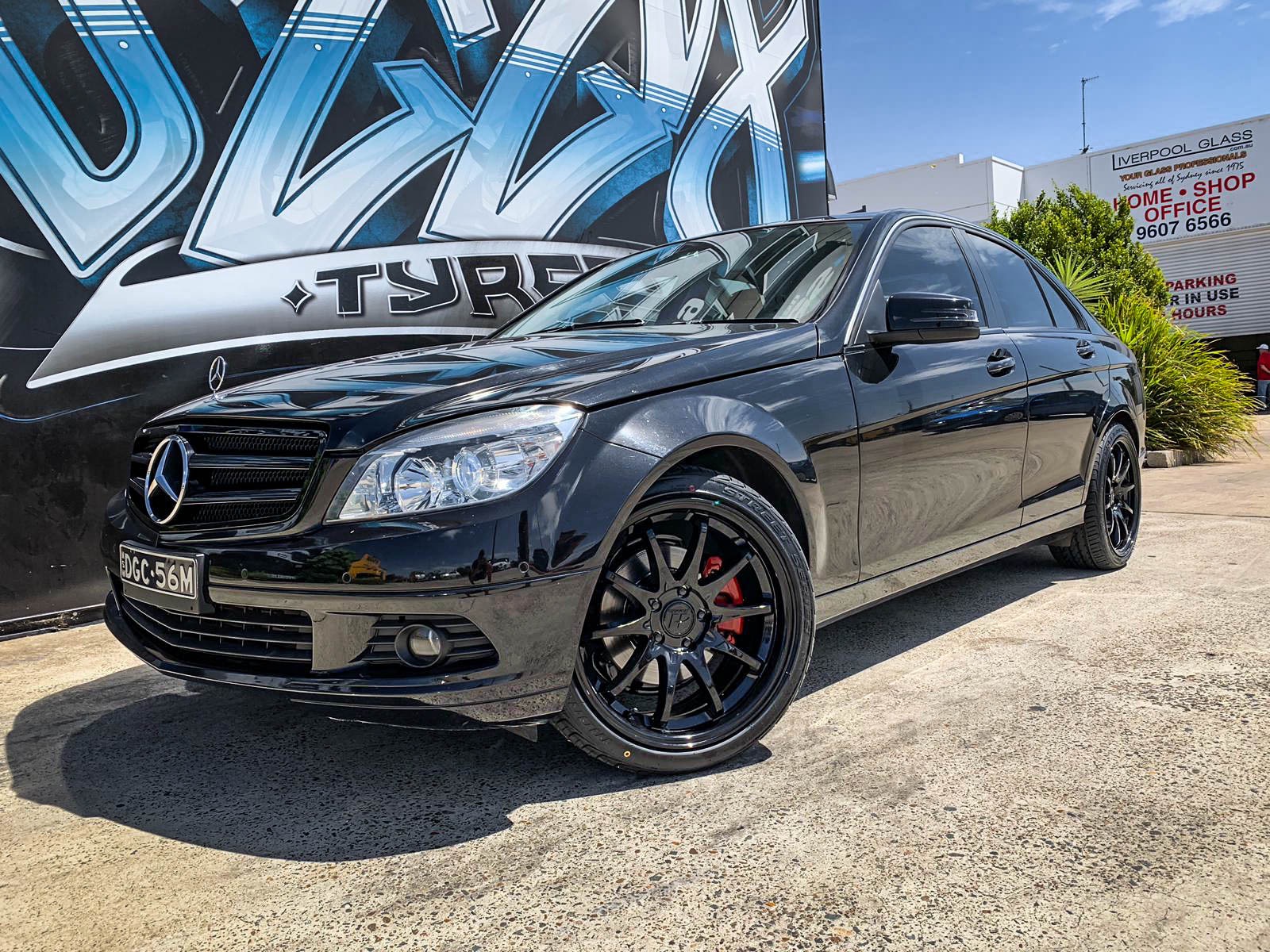 Mercedes-benz c-class hussla jdm gloss black #3676