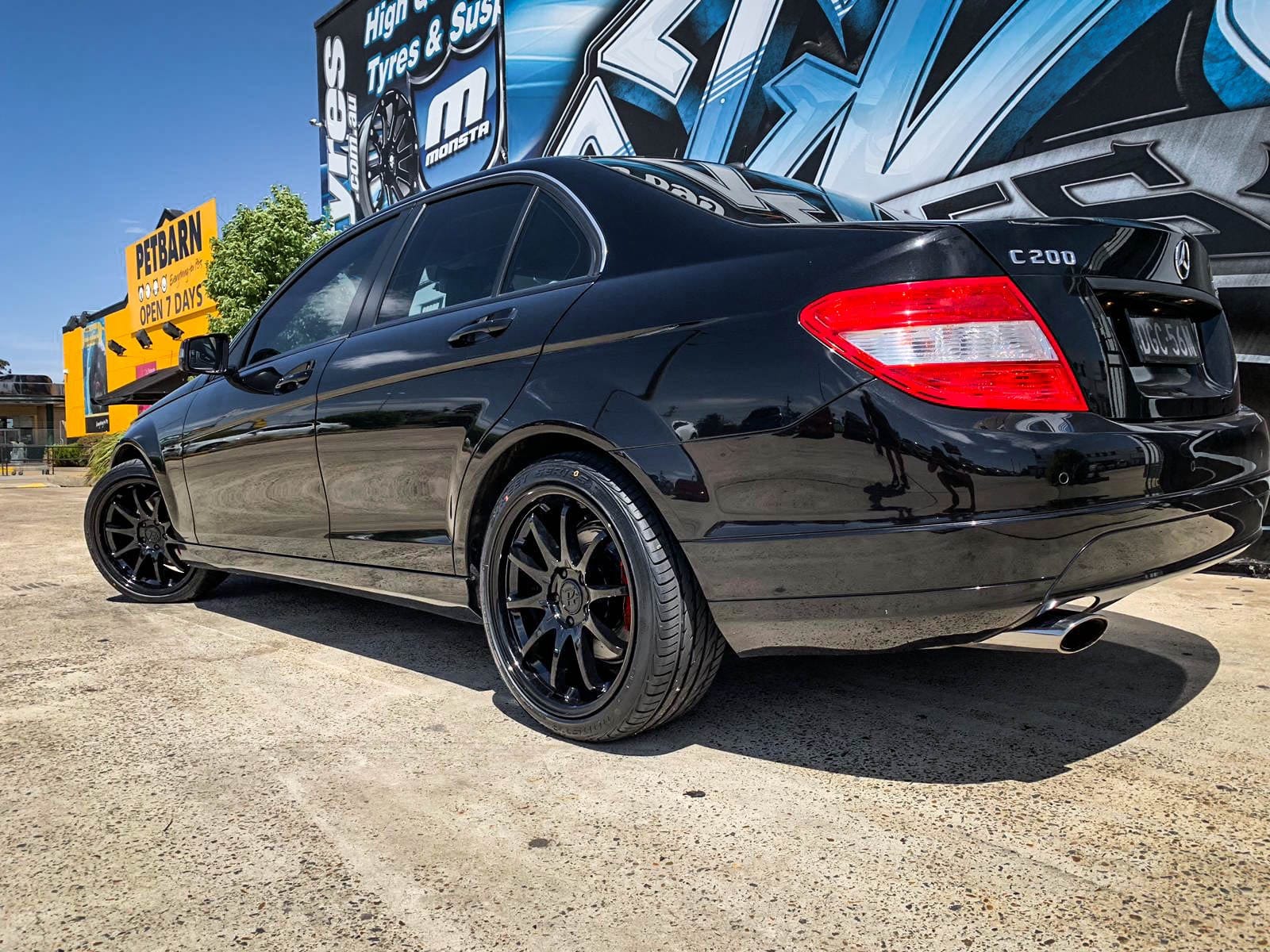 Mercedes-benz c-class hussla jdm gloss black #3676