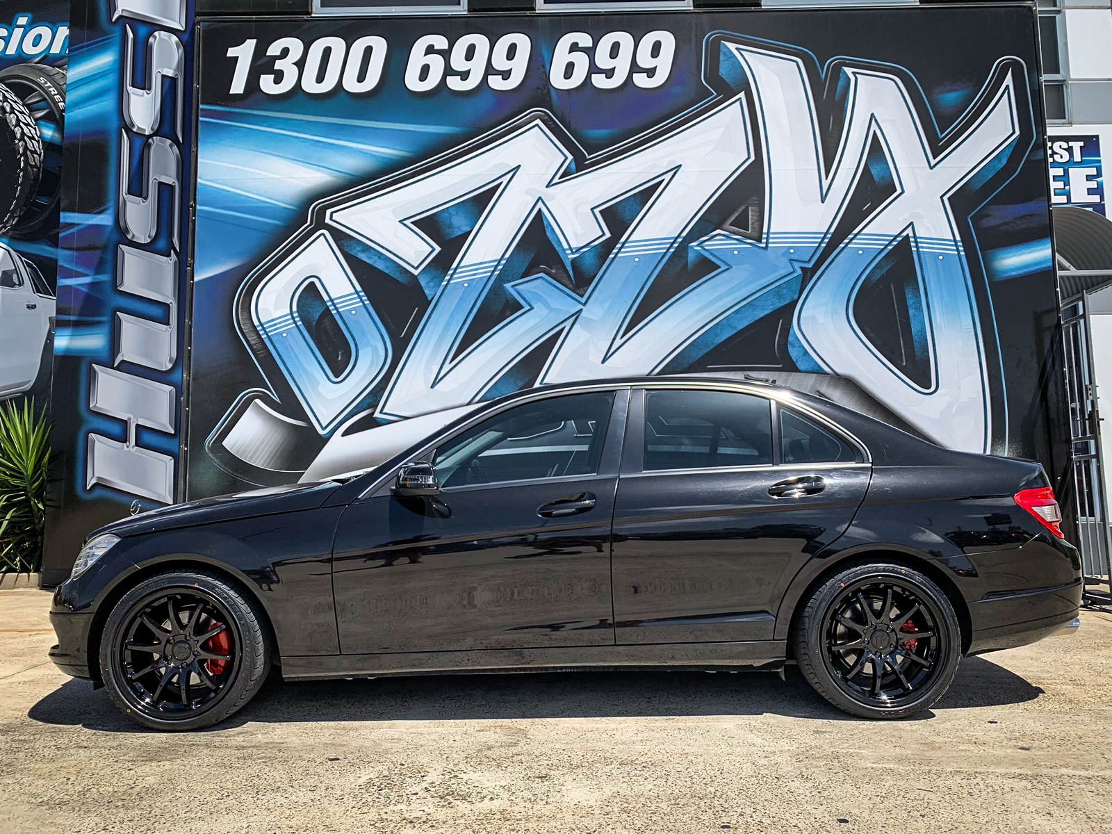 Mercedes-benz c-class hussla jdm gloss black #3676