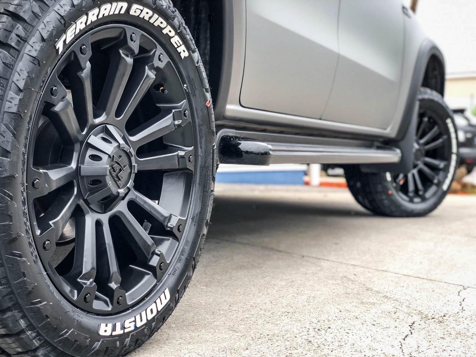 mercedes-benz x-class hussla ambush matte black wheel #3678