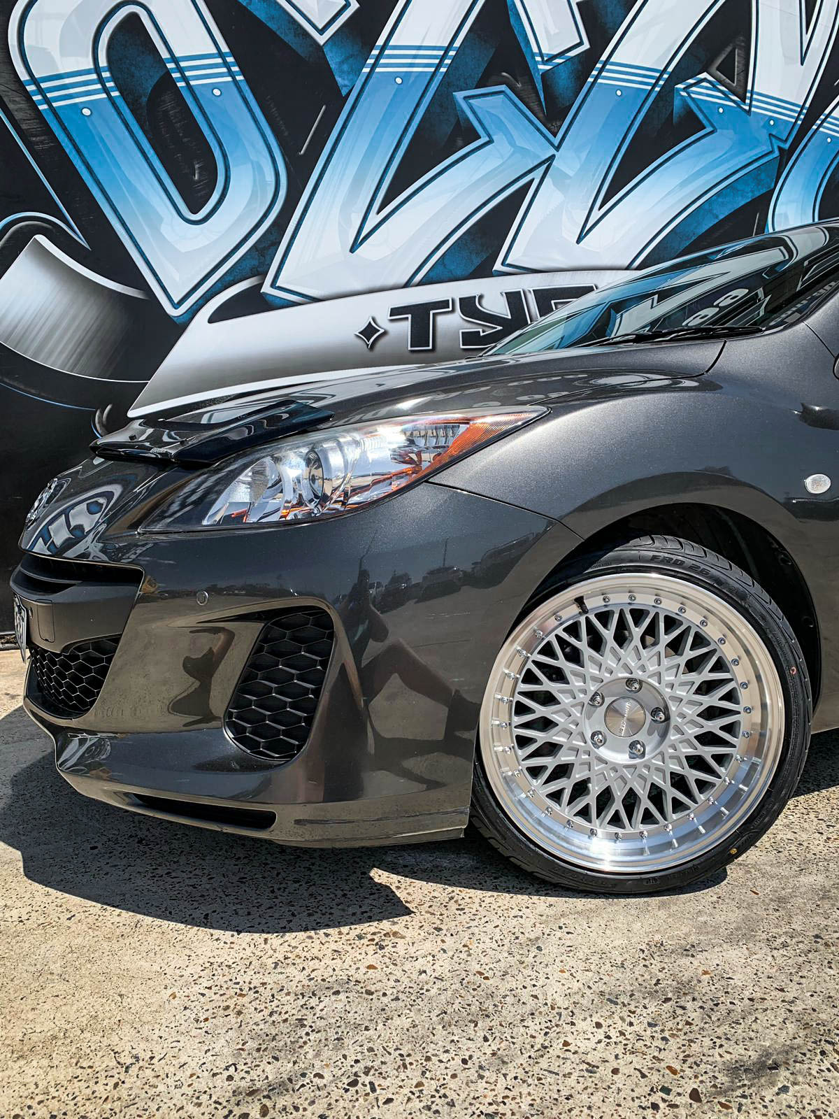 Mazda 3 avant garde m220 silver machined lip #3800