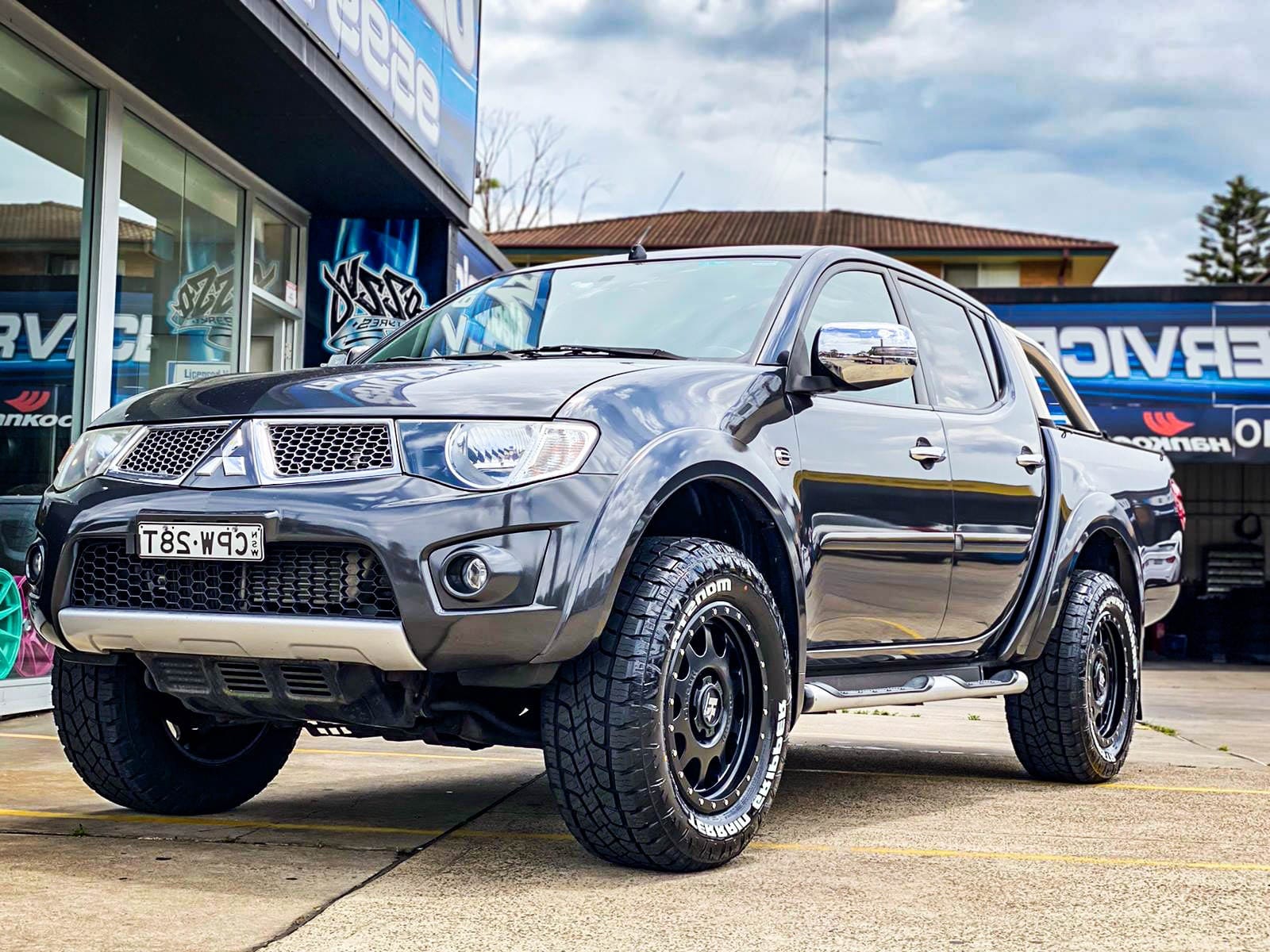 MITSUBISHI TRITON HUSSLA RAPTOR MATTE BLACK Wheel #4551
