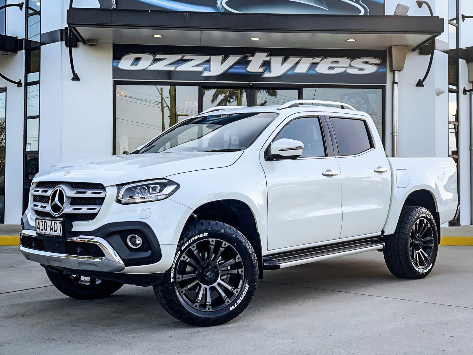 Mercedes-benz x-class hussla ambush gloss black dark tint face #4729
