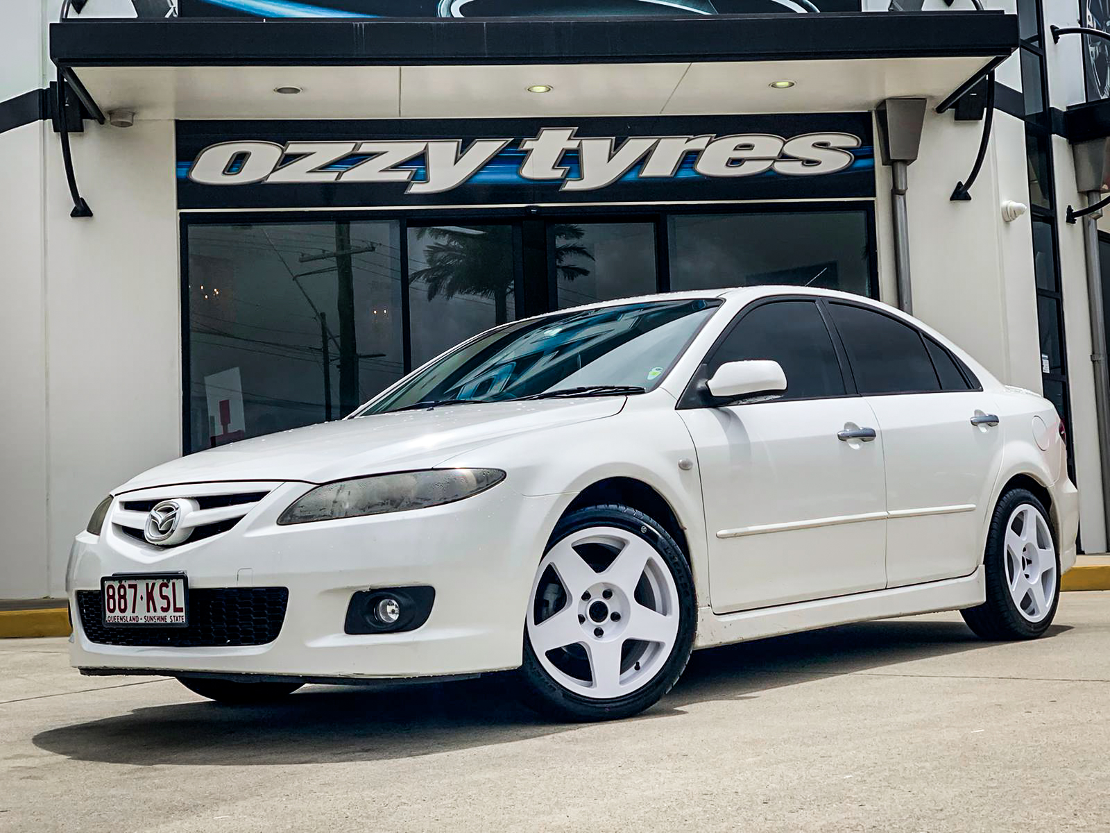 Mazda 6 hussla rally white #4934