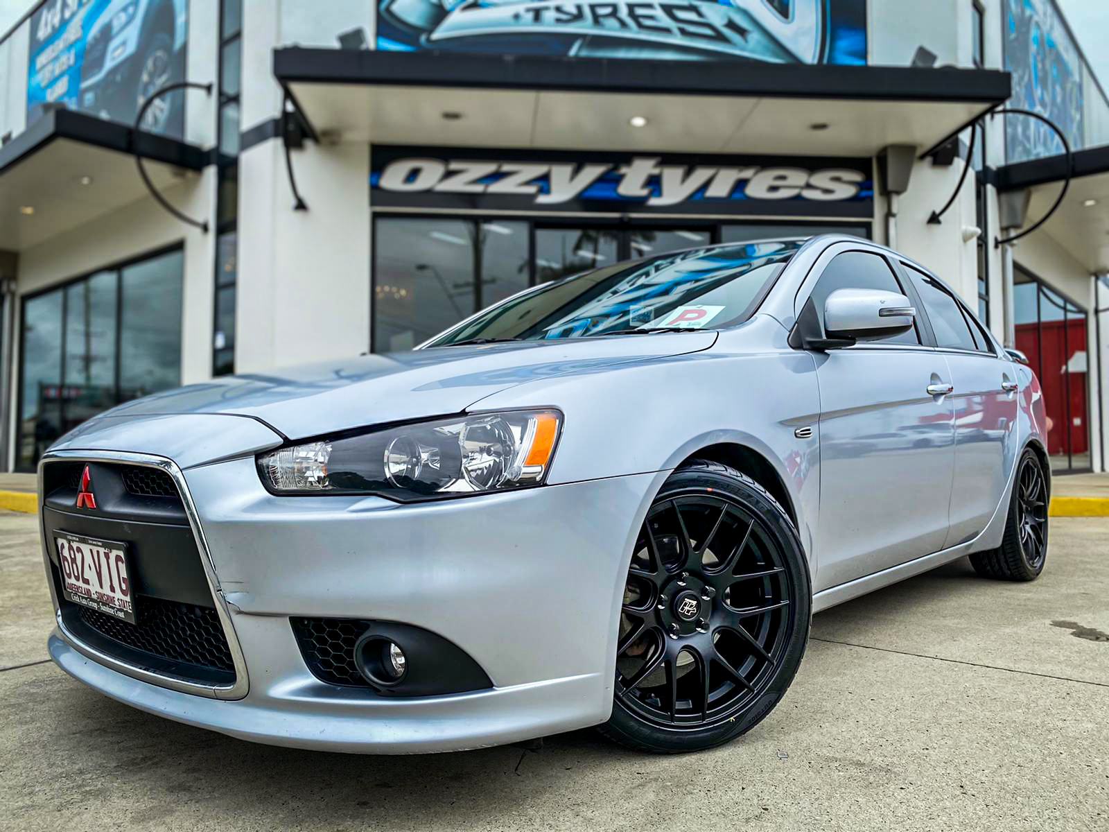 MITSUBISHI LANCER EVOLUTION HUSSLA 030 MATTE BLACK #5491