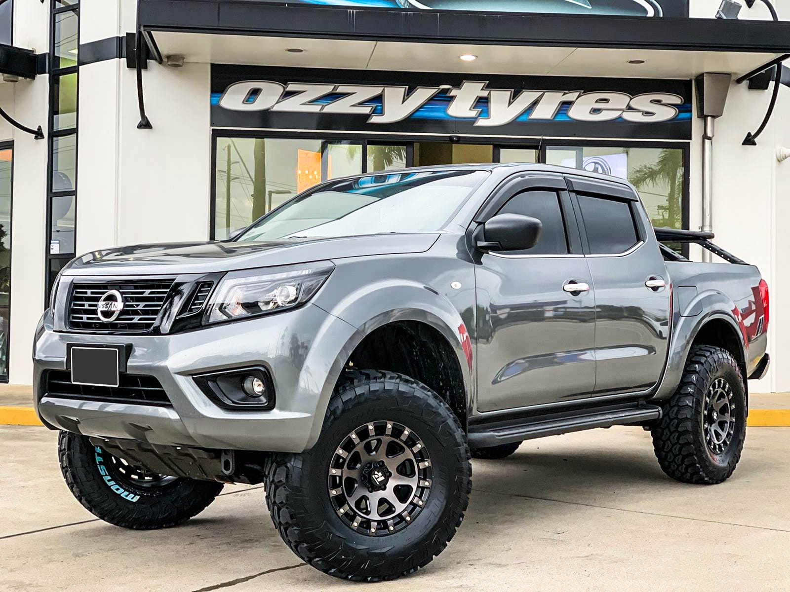 nissan navara hussla take over dark tint chrome bolts wheel #5534
