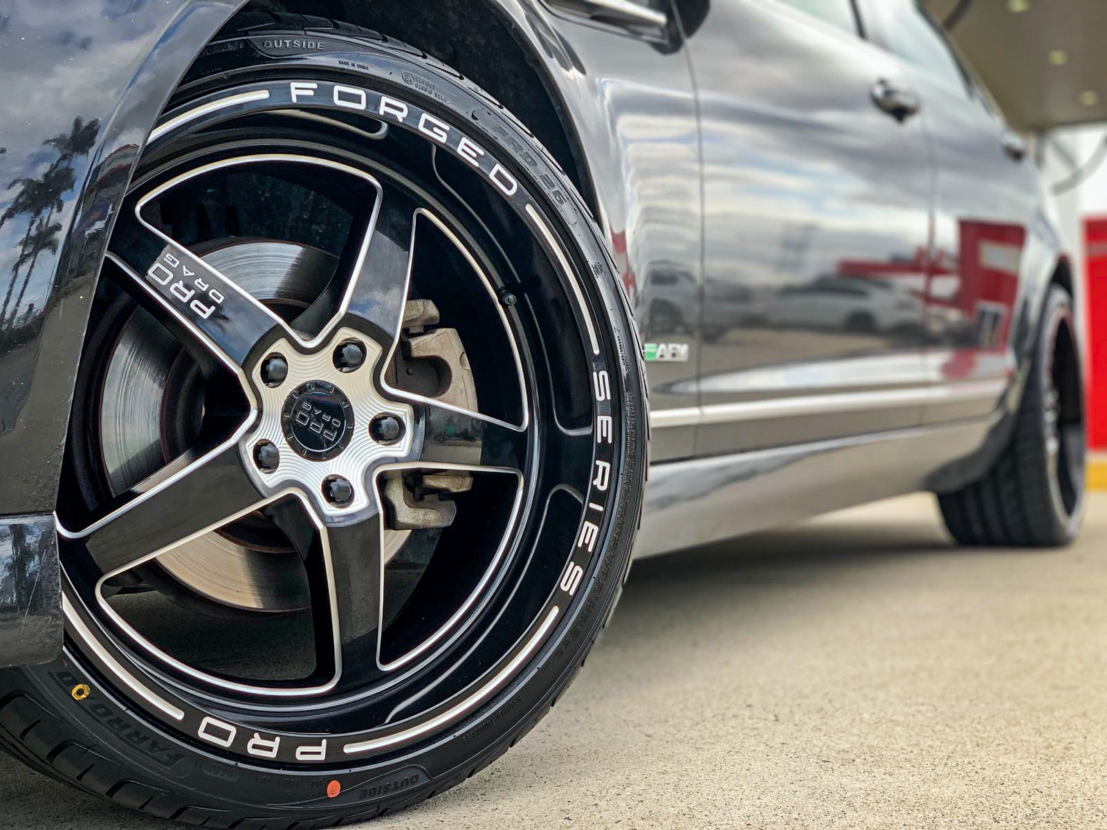 holden caprice pro drag pd1 black lip wheel #5804