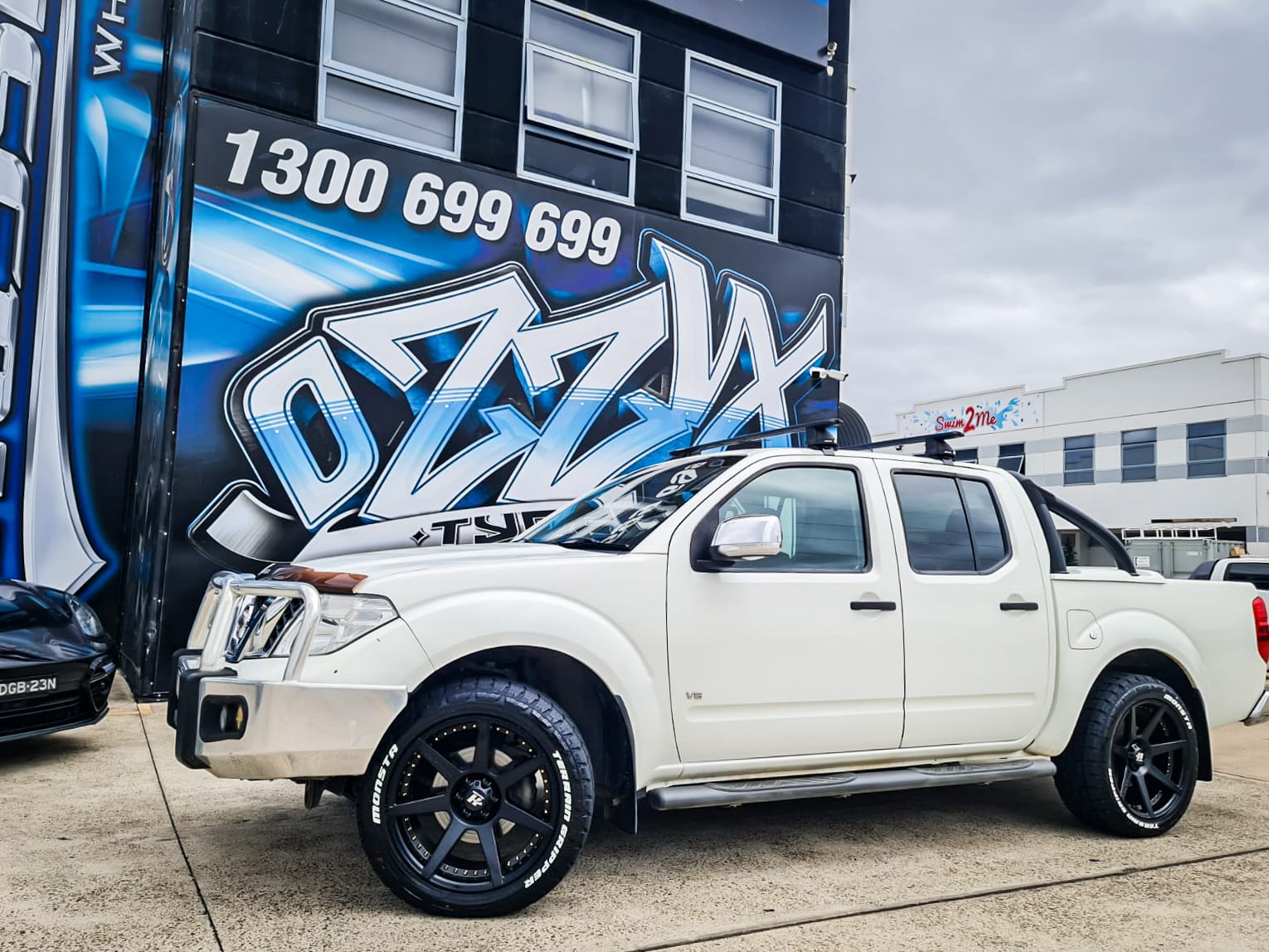 nissan navara hussla dynasty matte black gold rivets wheel #6015