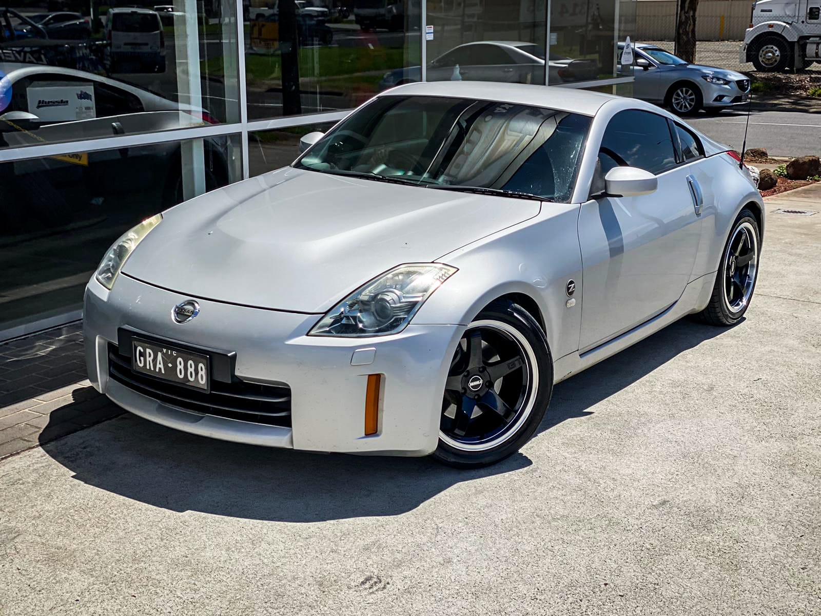 Silver 350z Black Rims