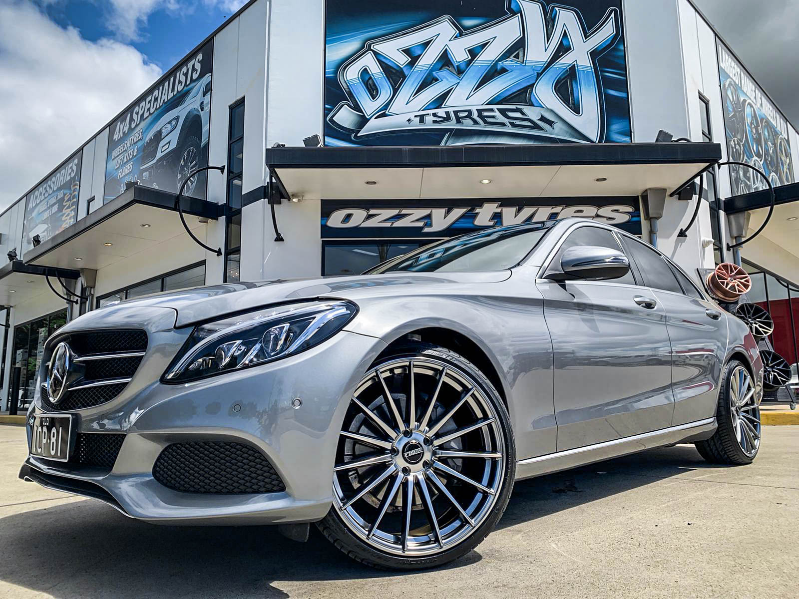mercedes-benz c-class hussla berlin hyper black wheel #6573