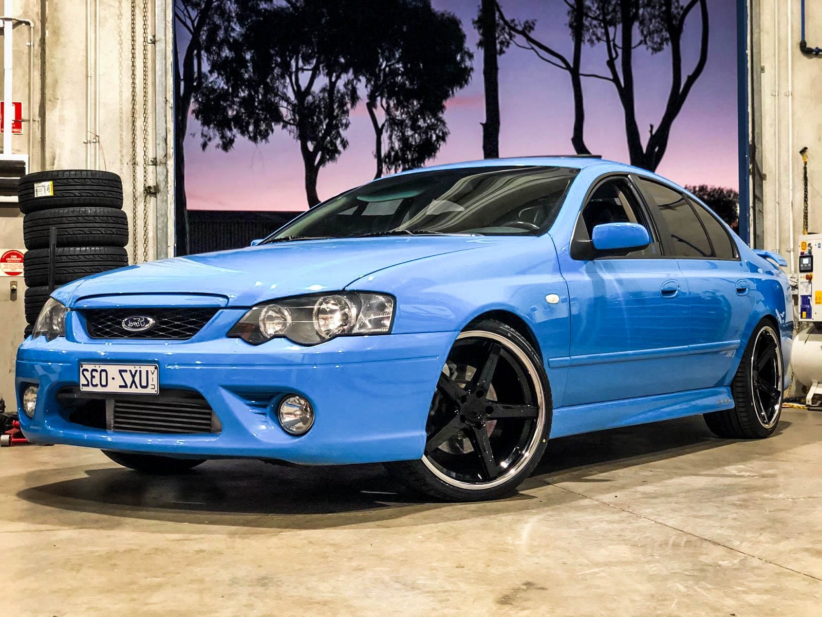 FORD FALCON VERTINI RF1.7 GLOSS BLACK CHROME LIP Wheel #660