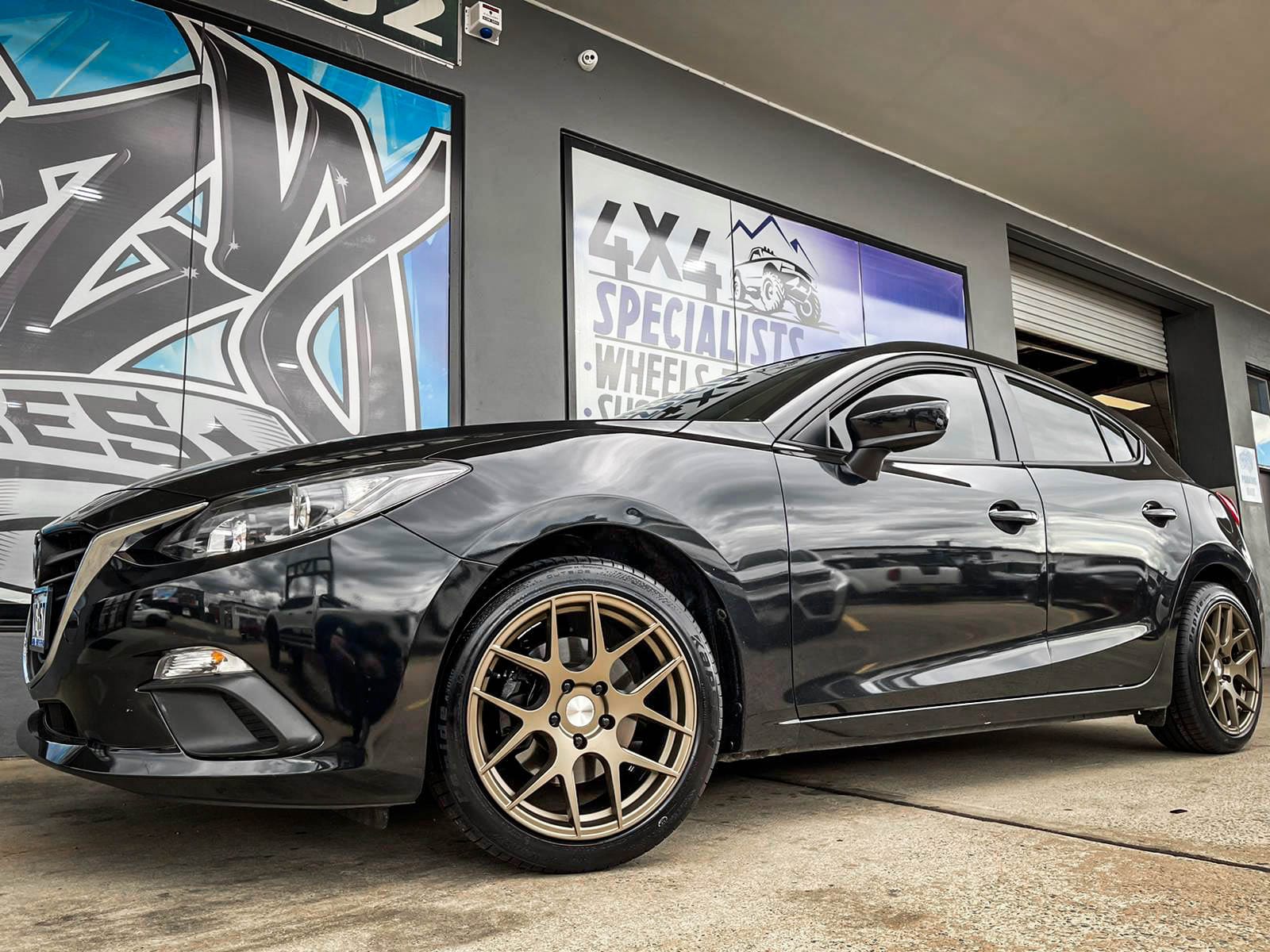 mazda 3 avid av-30 matte bronze wheel #6645