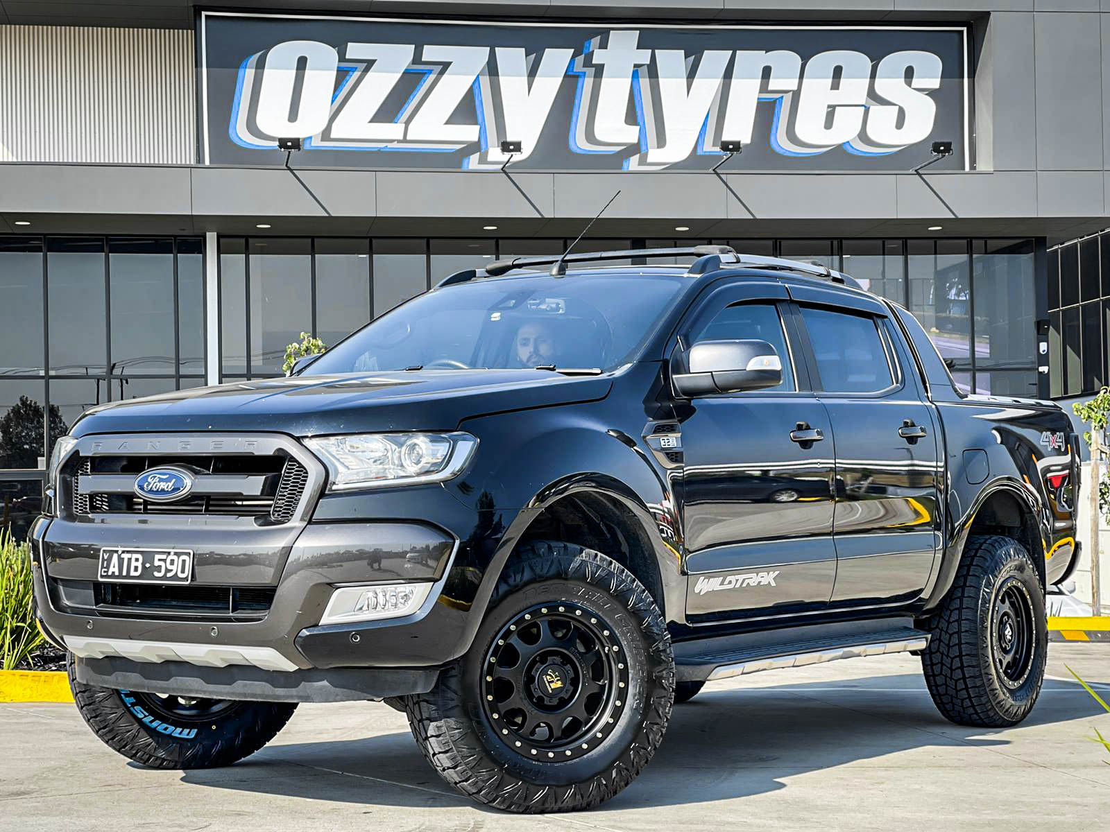 FORD RANGER HUSSLA RAPTOR MATTE BLACK Wheel #6704