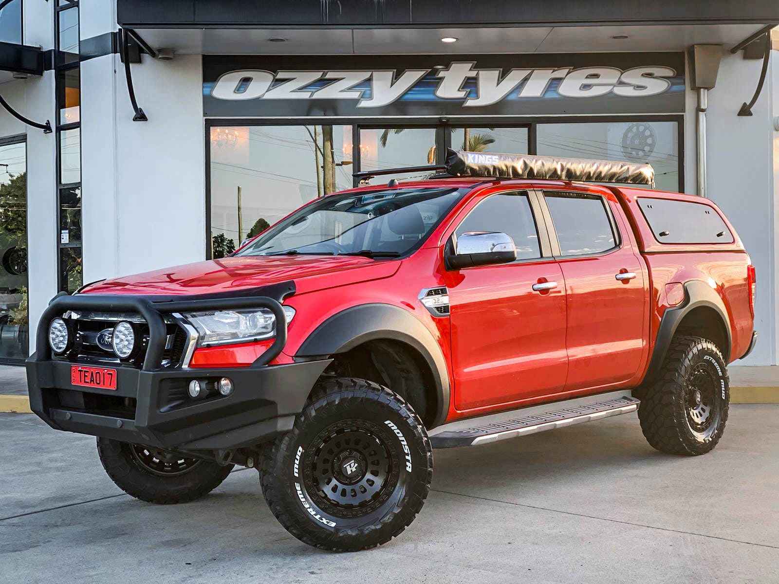 ford ranger hussla strikeforce matte black wheel #6707
